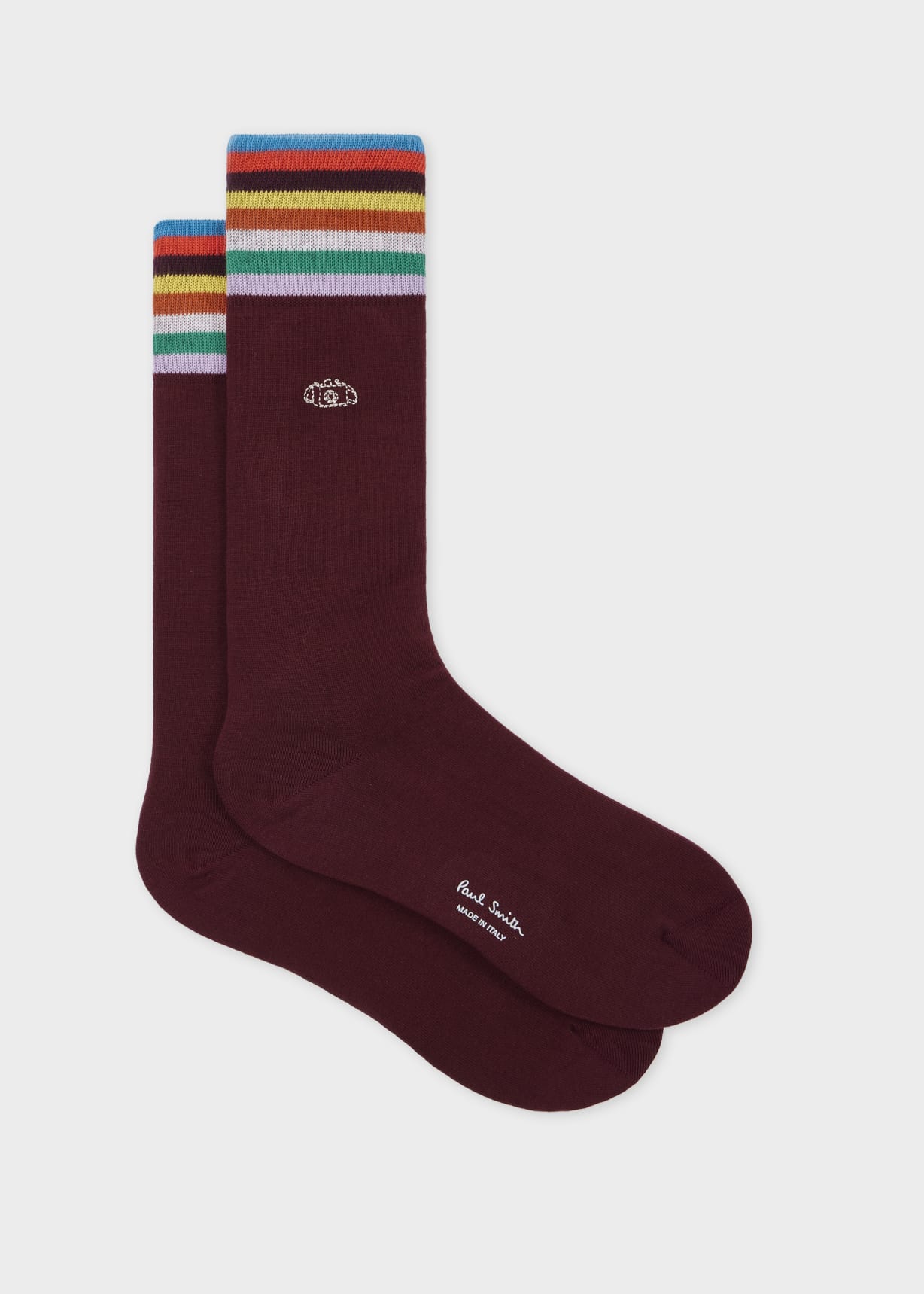 Men's Standard Fit Red Camera Embroidered Socks