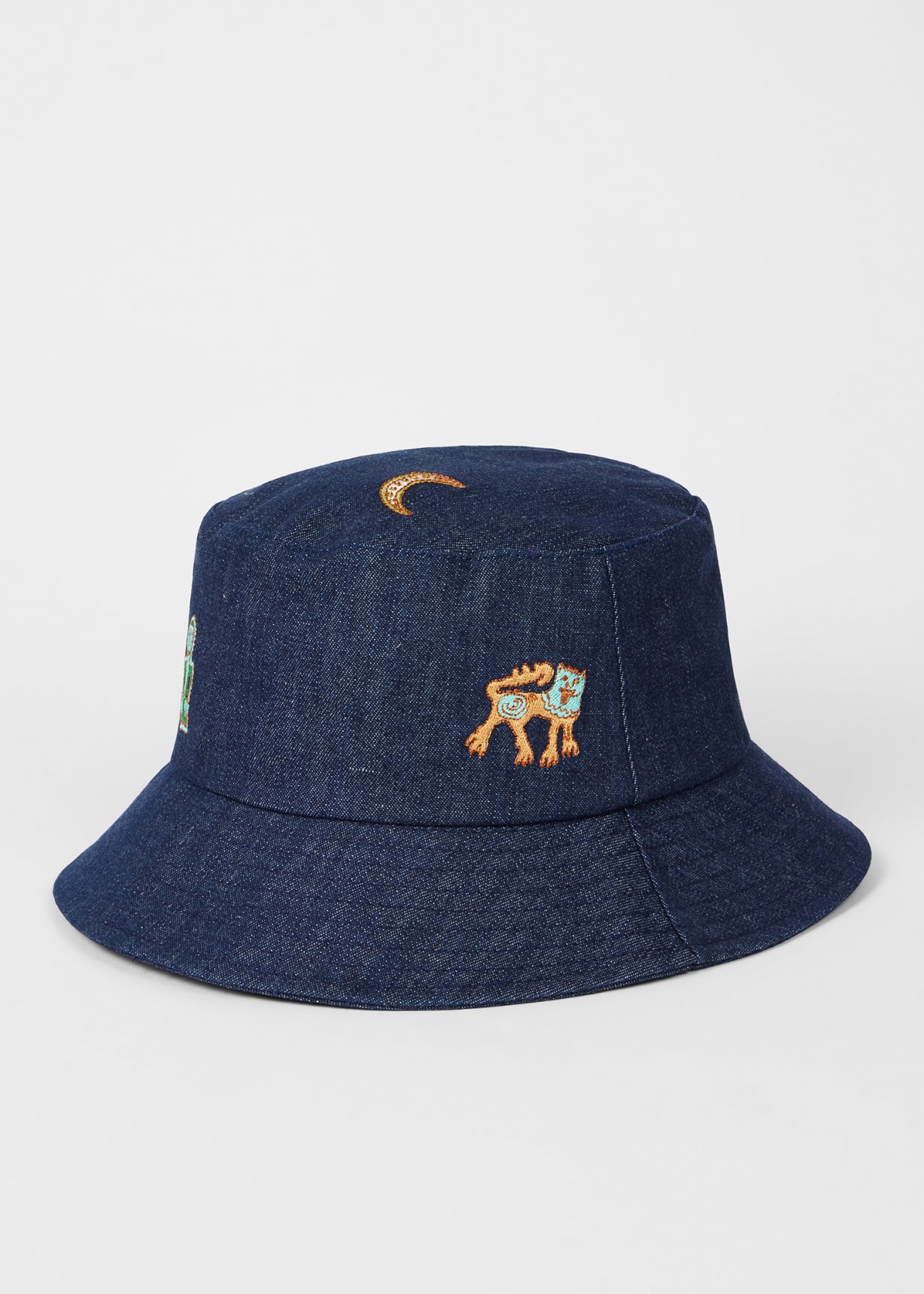 Men's 'Little Beasts' Denim Bucket Hat