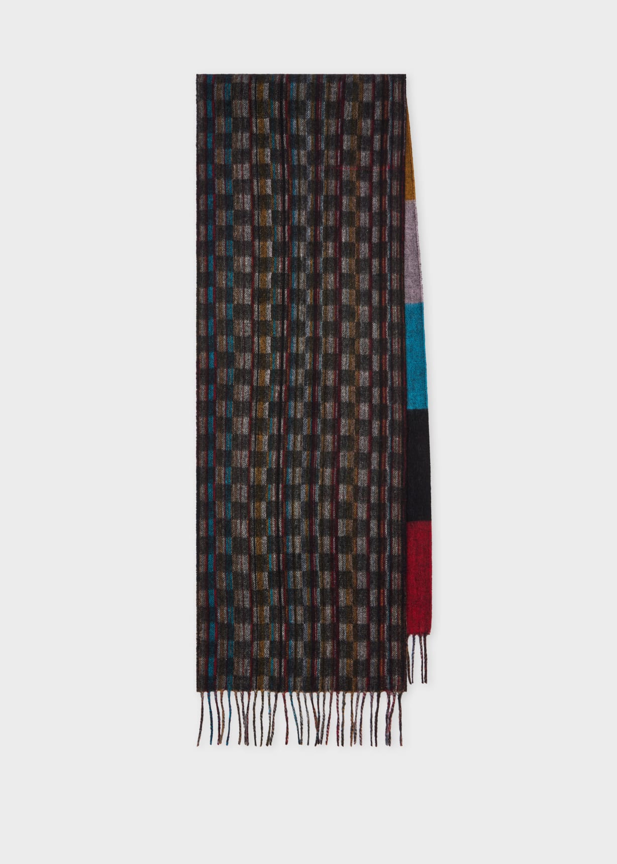 Women's 'Signature Stripe' Check Reversible Scarf