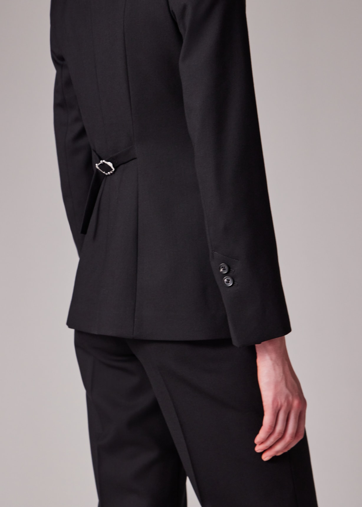 Women's A Suit To Travel In - Black Collarless Jacket