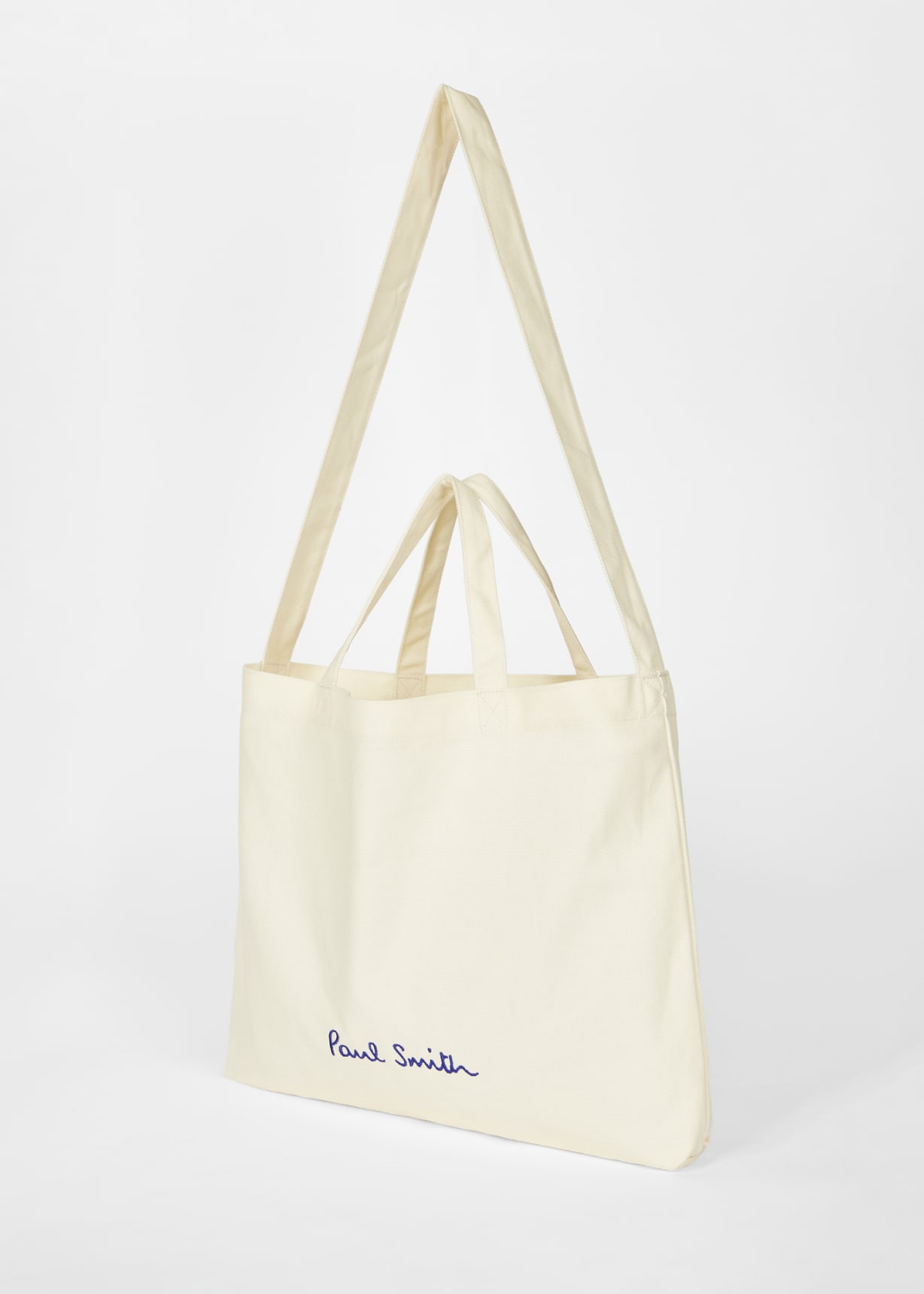 Ecru Cotton-Canvas Quote Tote Bag