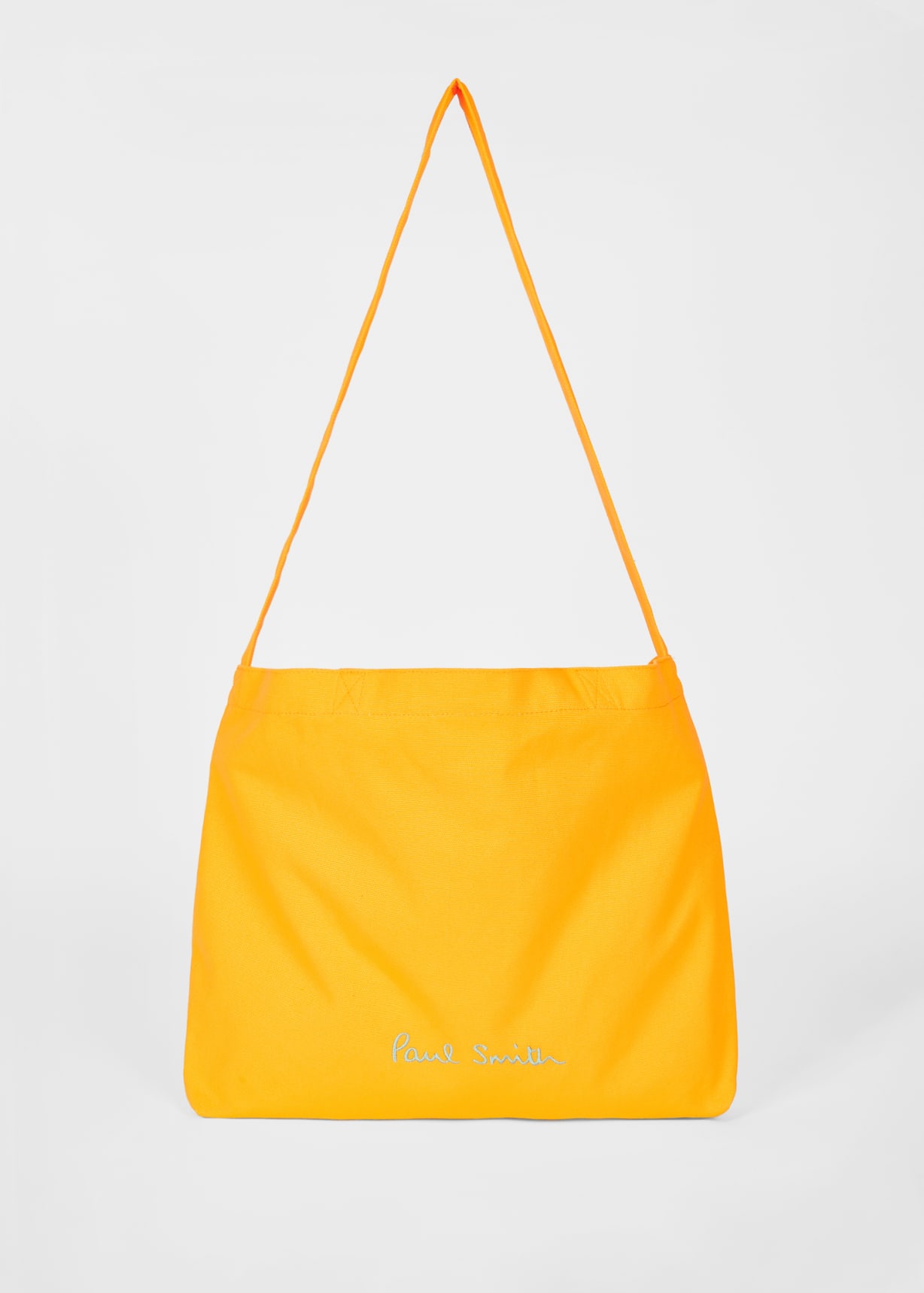 Yellow Cotton-Canvas Quote Tote Bag
