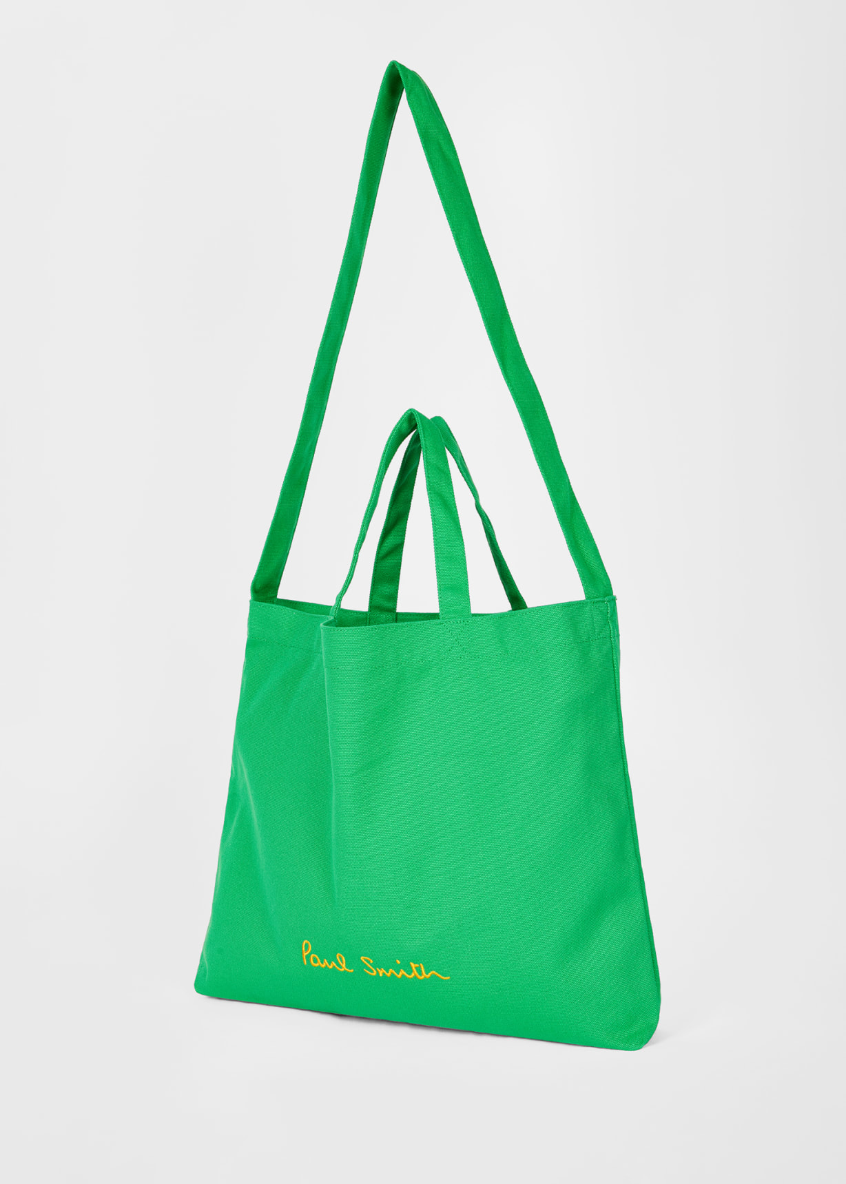 Green Cotton-Canvas Quote Tote Bag