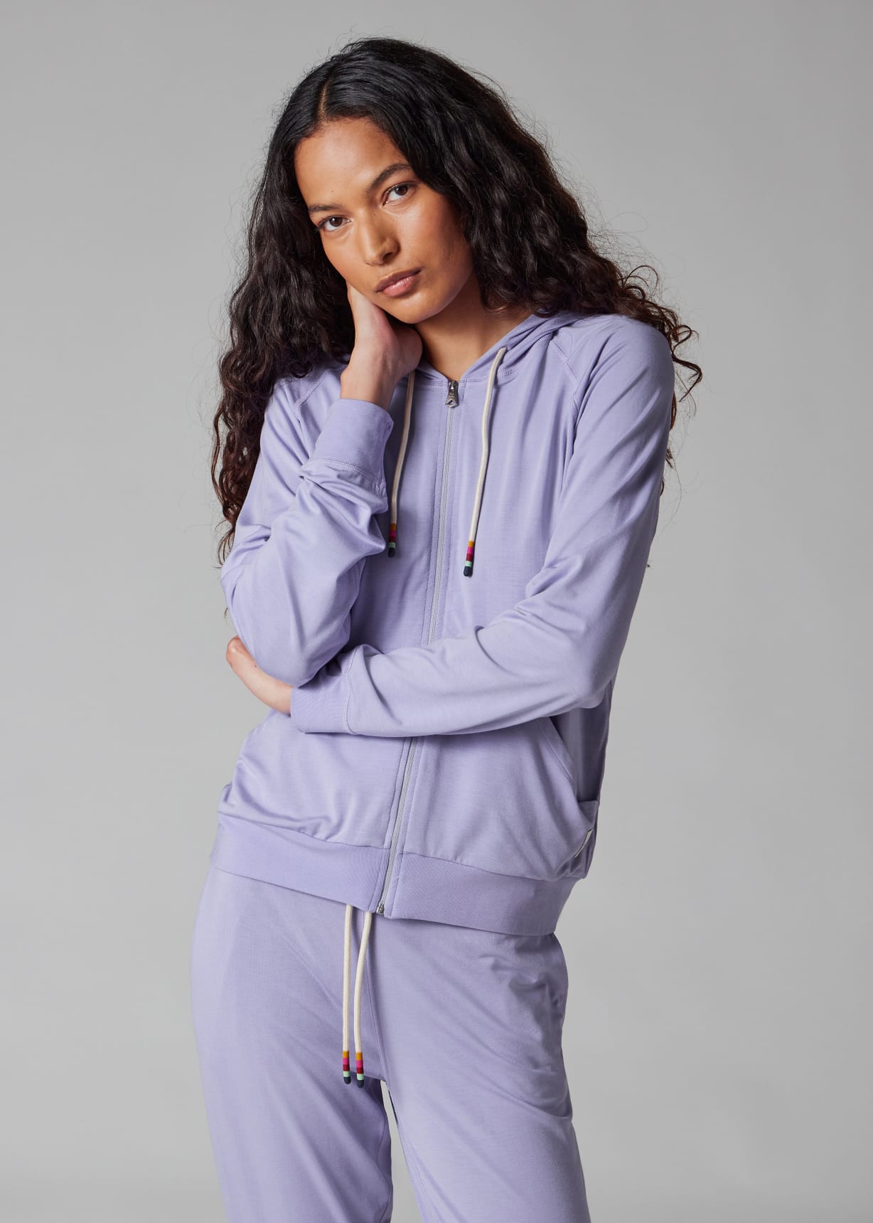 Women's Lilac Modal-Blend Zip Lounge Hoodie Paul Smith