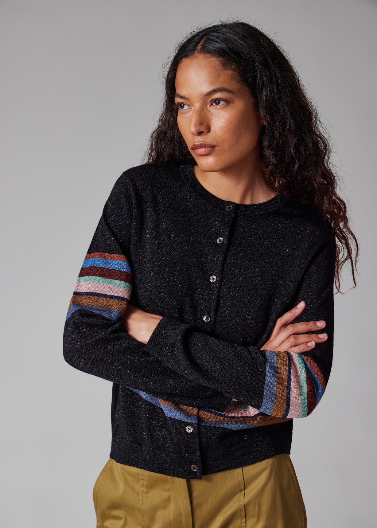 Women's Black 'Swirl' Cardigan