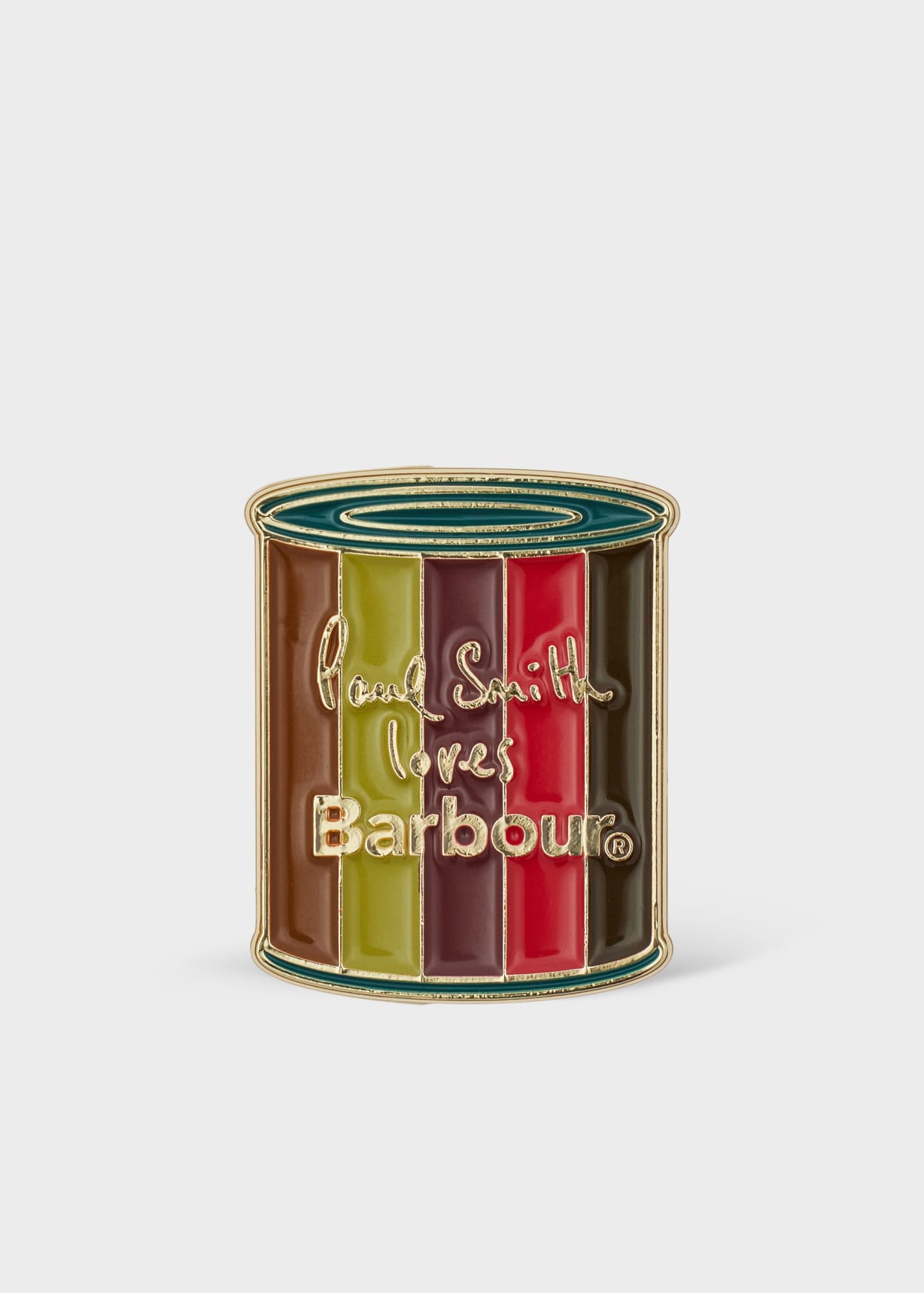 Paul Smith loves Barbour - Wax Tin Pin Badge