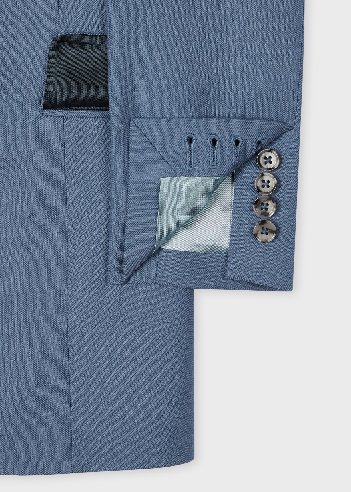 Women's A Suit To Travel In - Steel Blue Wool Double Breasted Suit