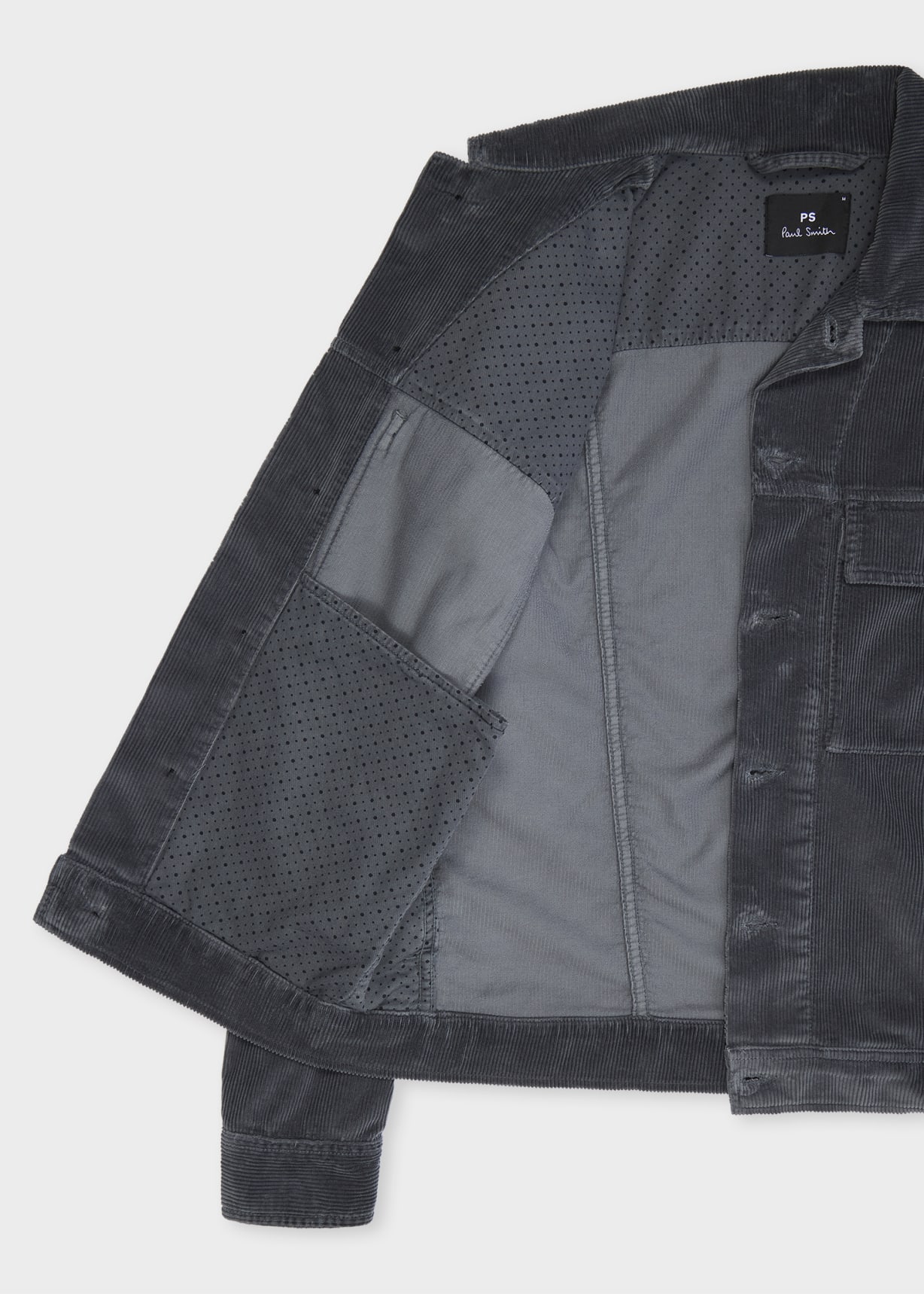 Men's Grey Pleated Corduroy Co-ord