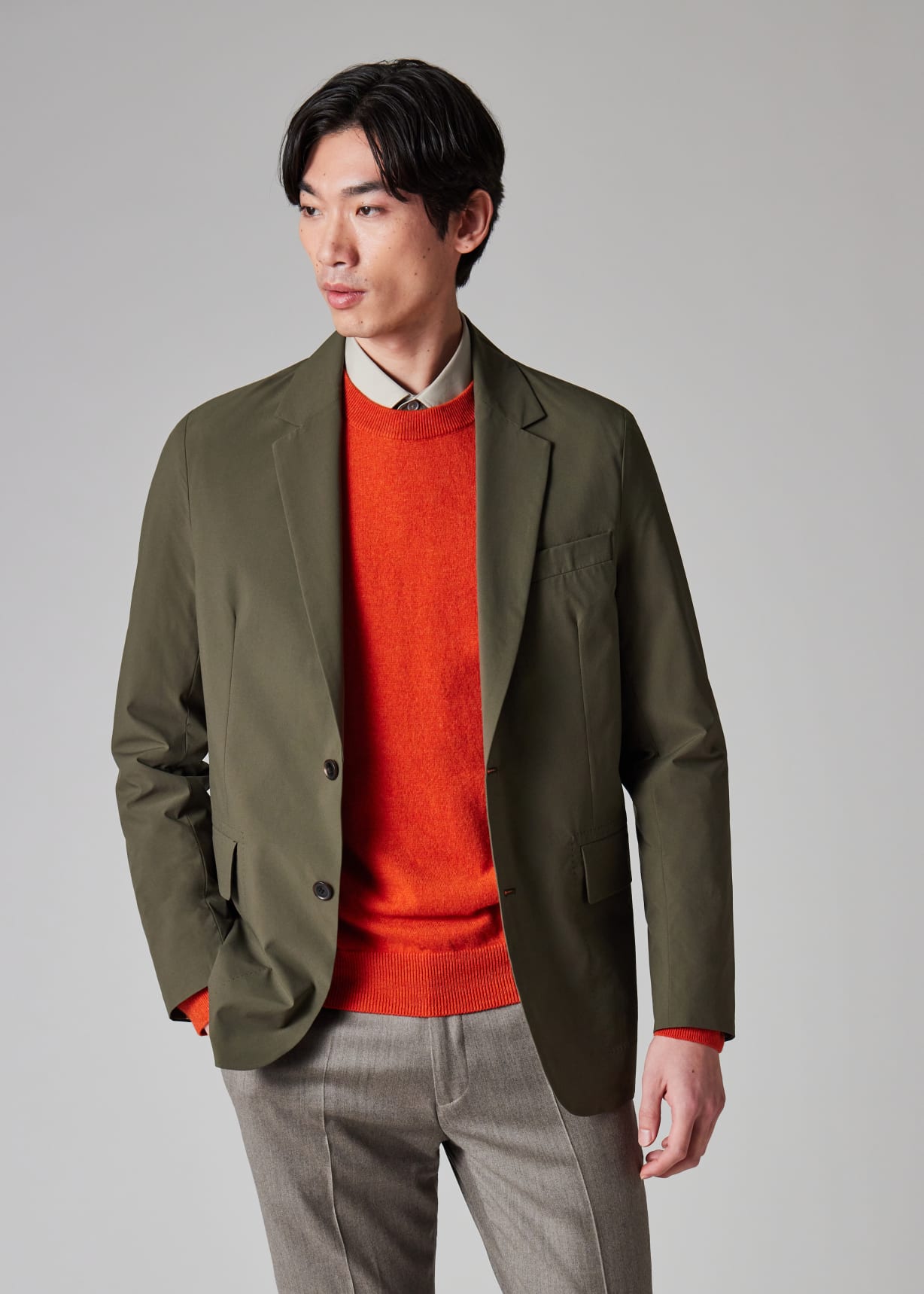 Men's Khaki Two-Way Stretch Technical Blazer