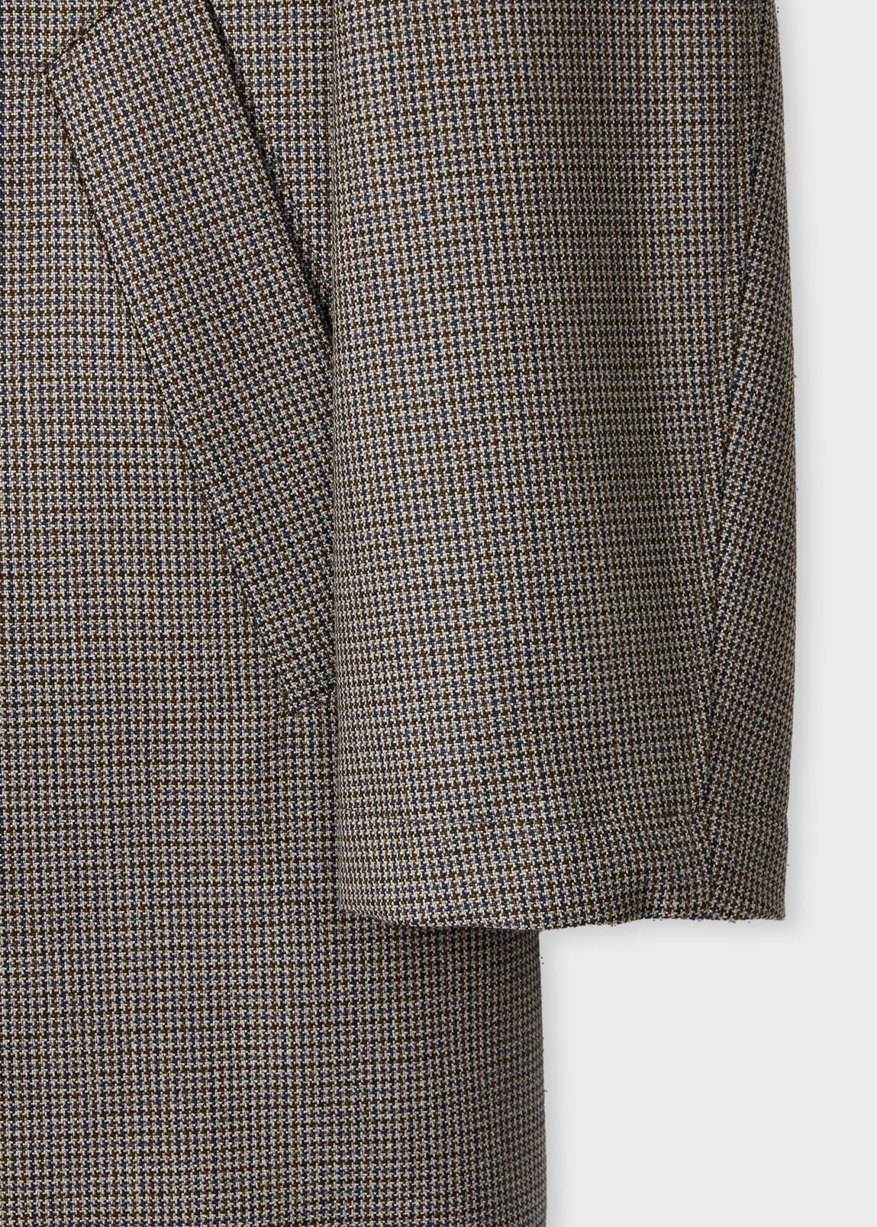 Grey Wool Check Overcoat