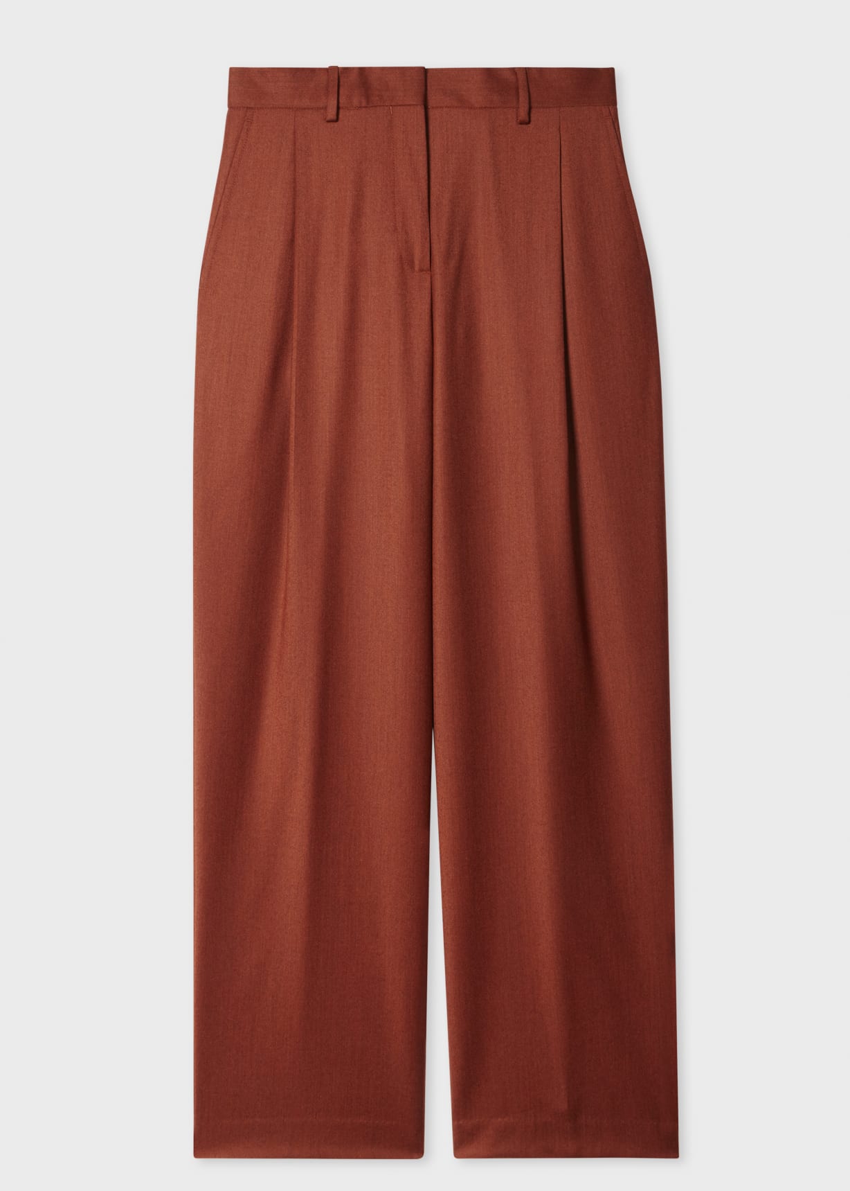 Women's Rust Flannel Wide-Leg Trousers