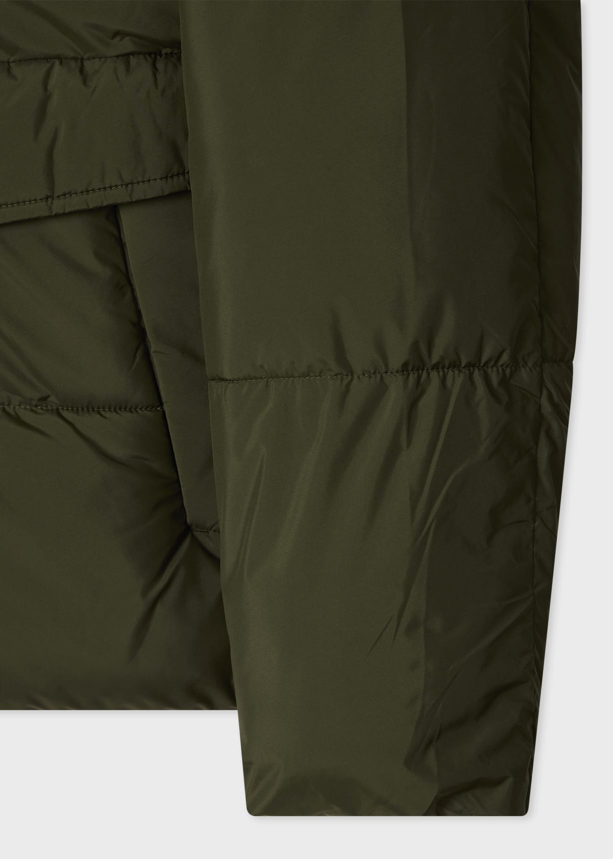 Men's Forest Green Recycled Polyester Hooded Puffer Jacket