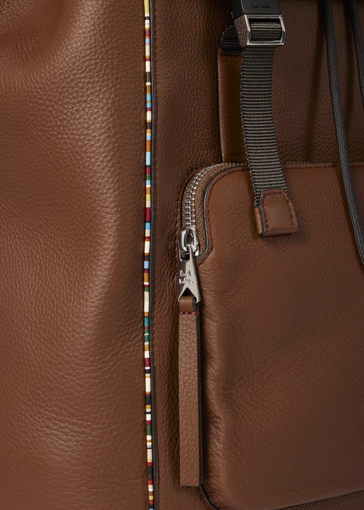 Brown Leather Flap Backpack