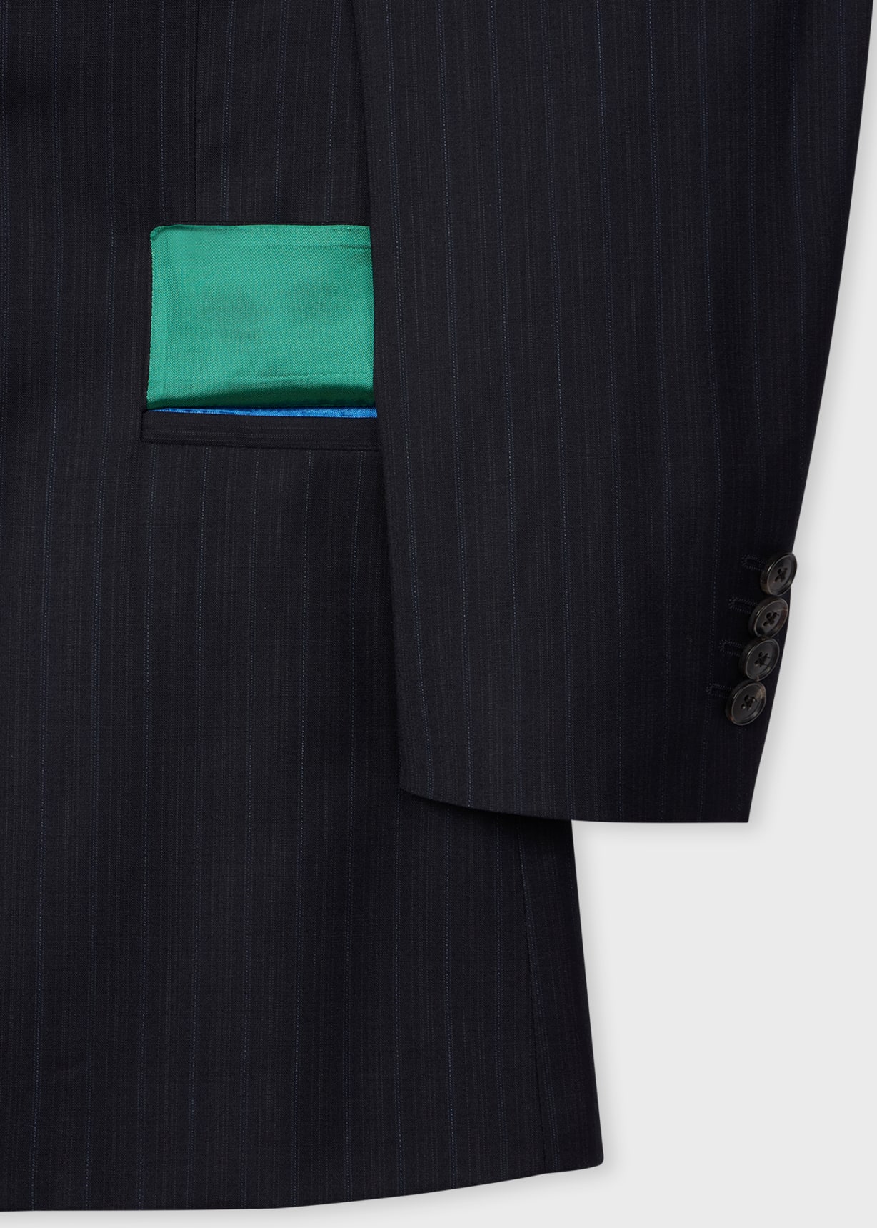 Men's Navy Stripe Tropical Wool Suit