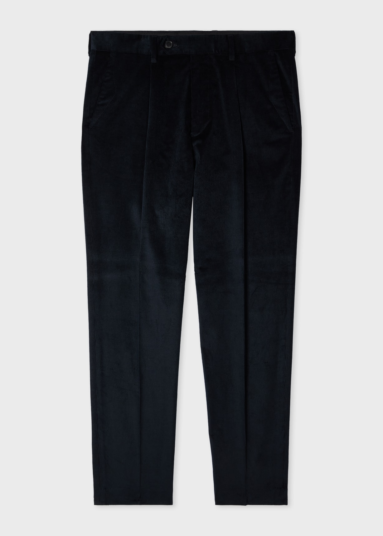 Men's Navy Cotton and Wool-Blend Corduroy Suit