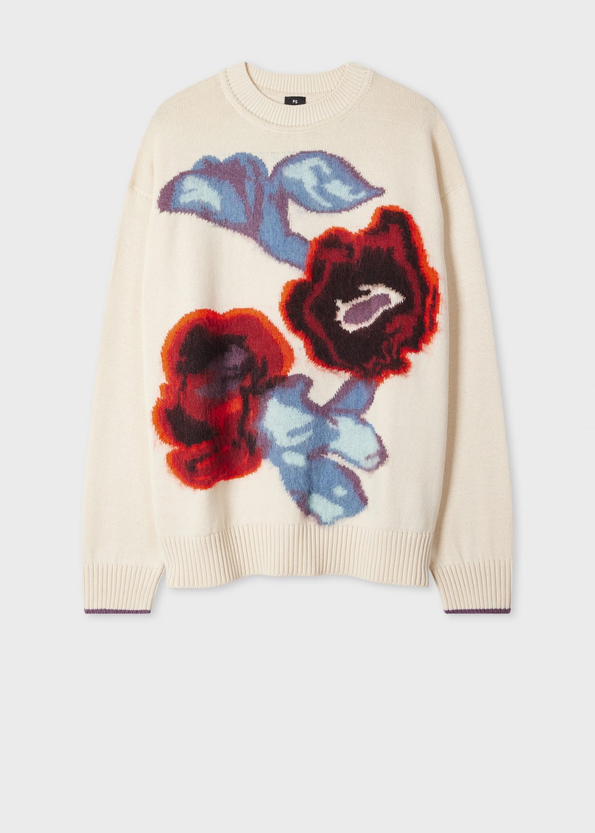 Women's Cream 'Hazy Floral' Oversized Sweater