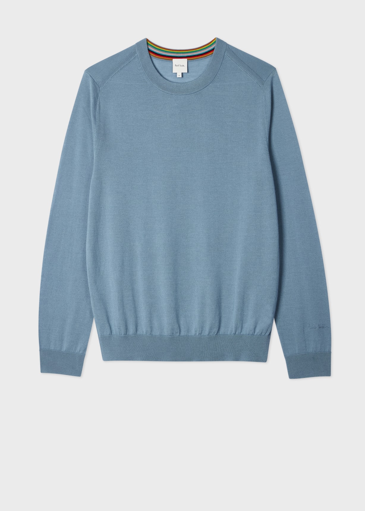 Men's Light Blue Merino Wool Sweater