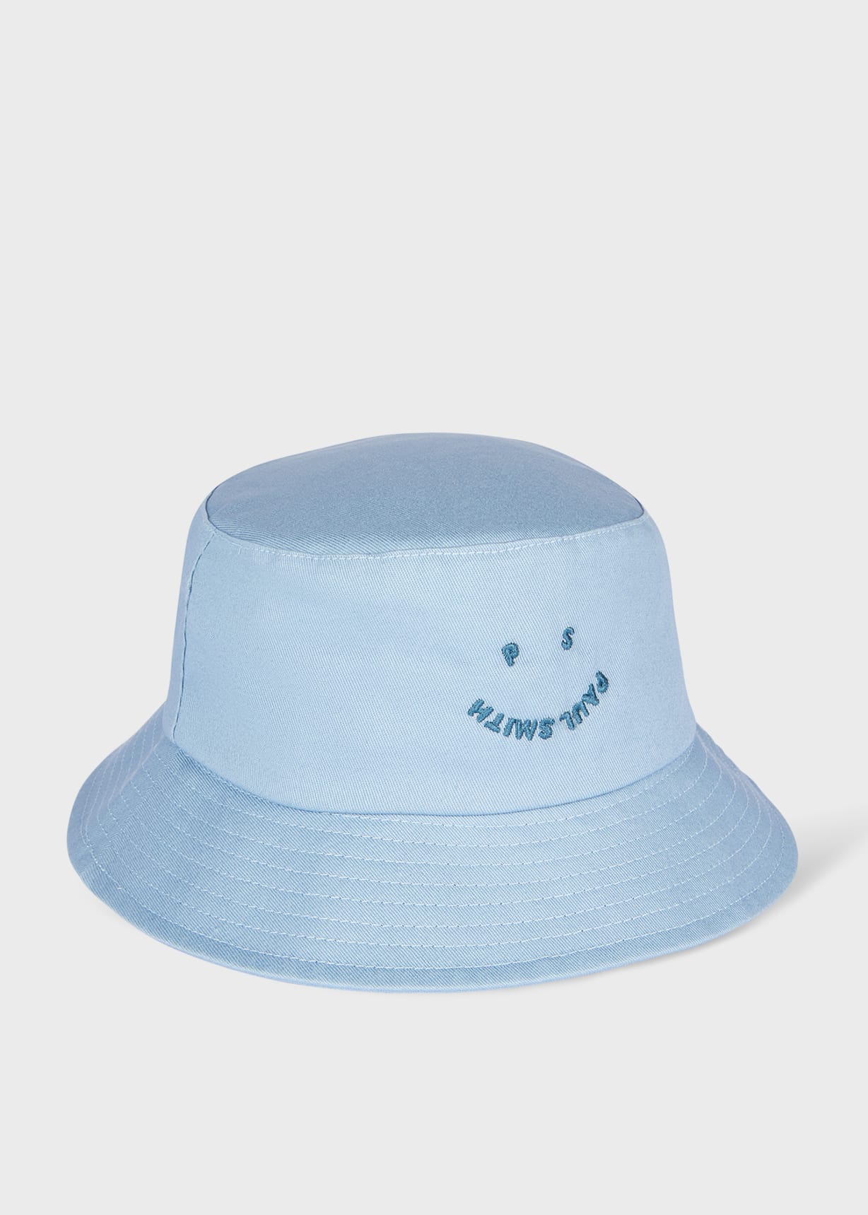 Men's Sky Blue 'Happy' Bucket Hat