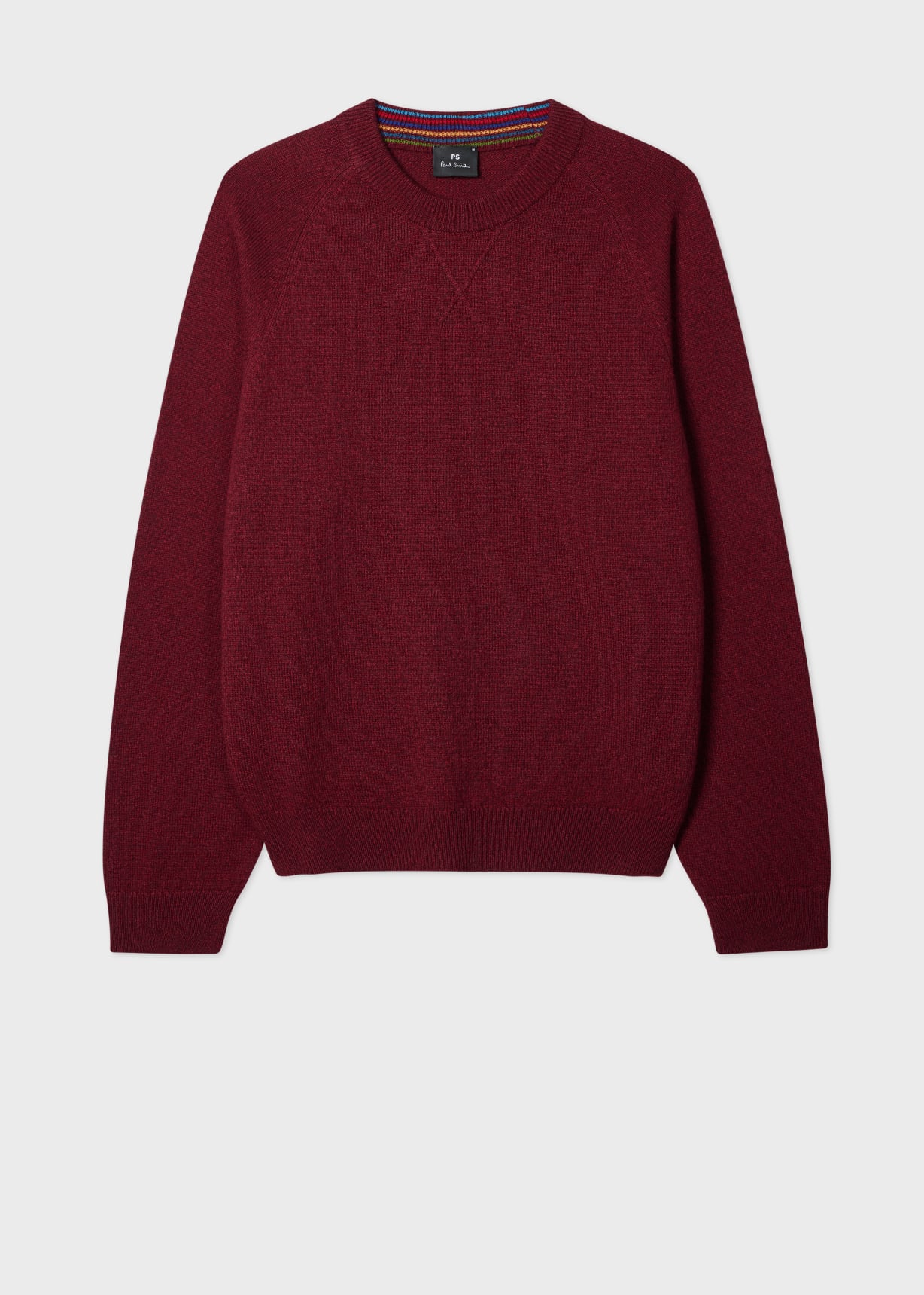 Men's Dark Red Merino Wool Sweater