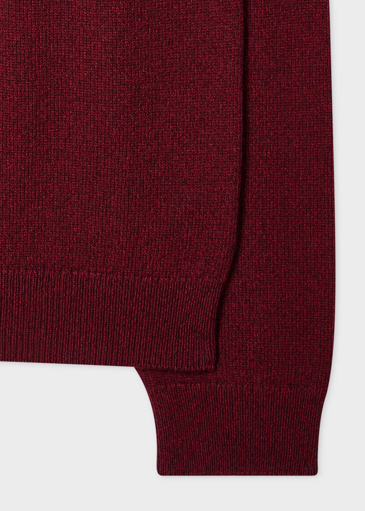 Pull Homme Rouge Foncé en Laine Mérinos