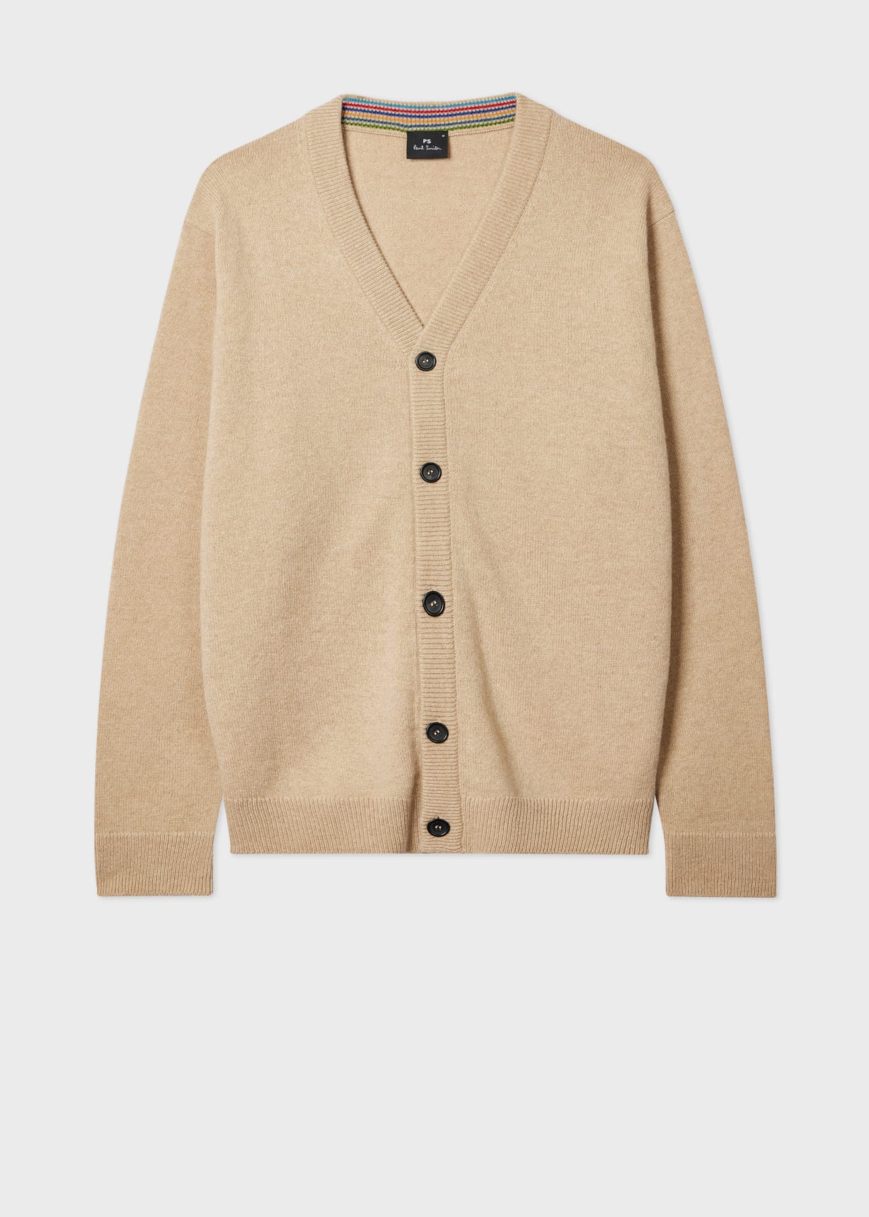 Men's Ecru Merino Wool Cardigan