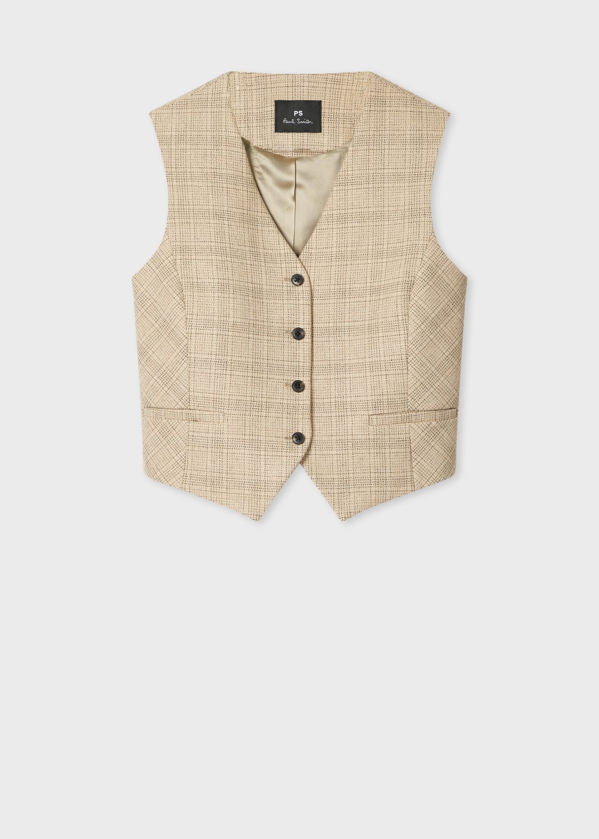 Women's Stone Check Waistcoat