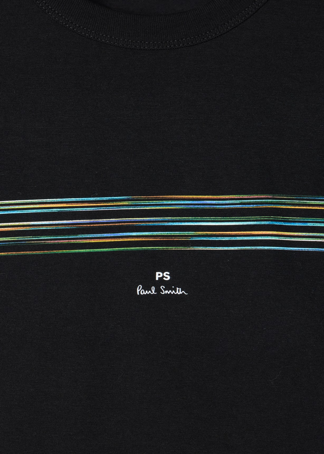 Black Organic Cotton 'Blur Stripe' T-Shirt