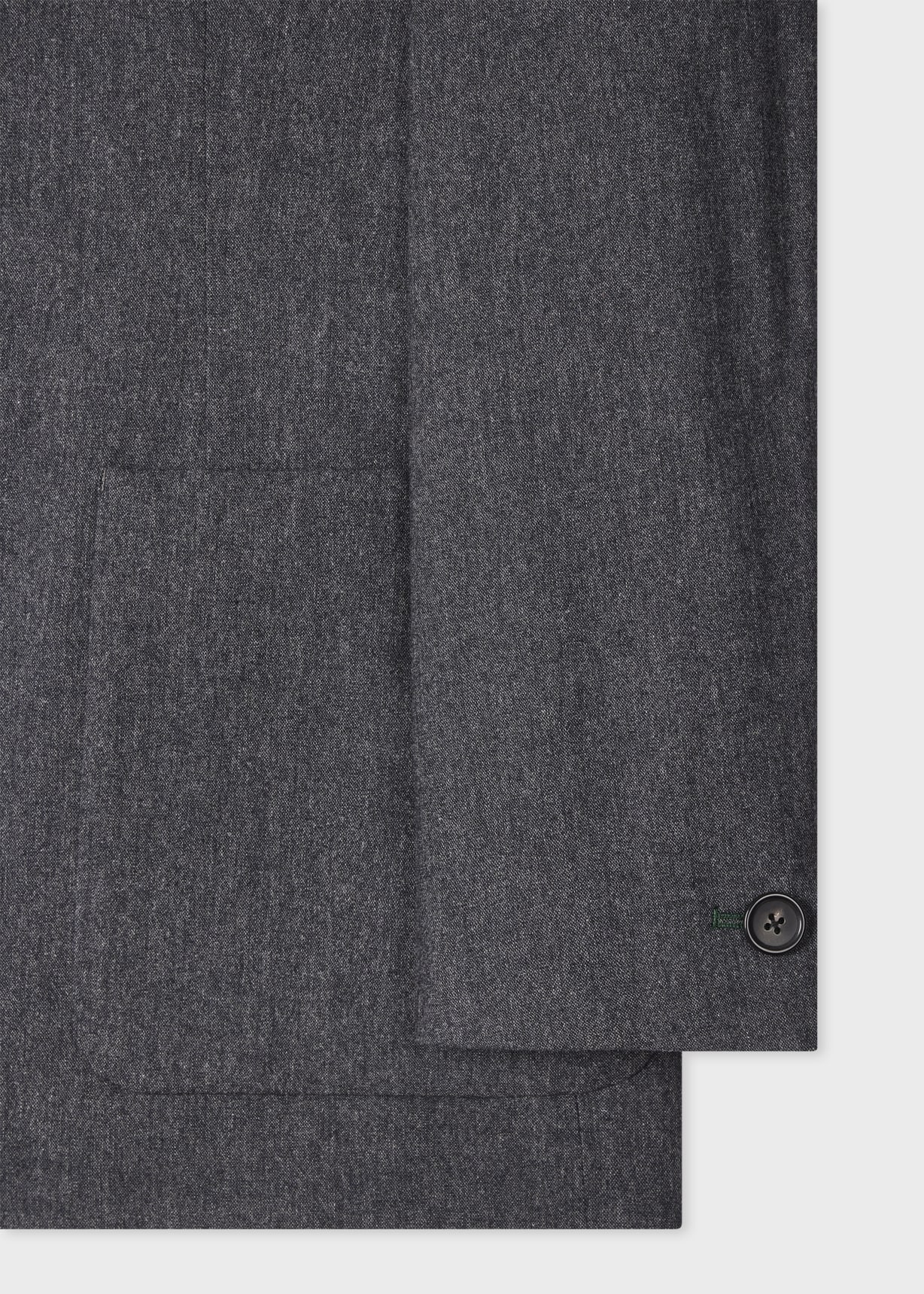 Men's Navy Melange Wool-Blend Suit