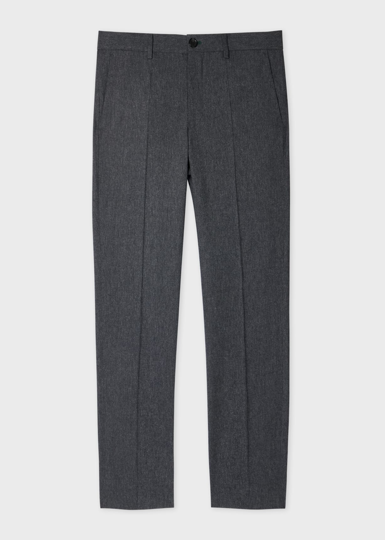 Men's Navy Melange Wool-Blend Suit