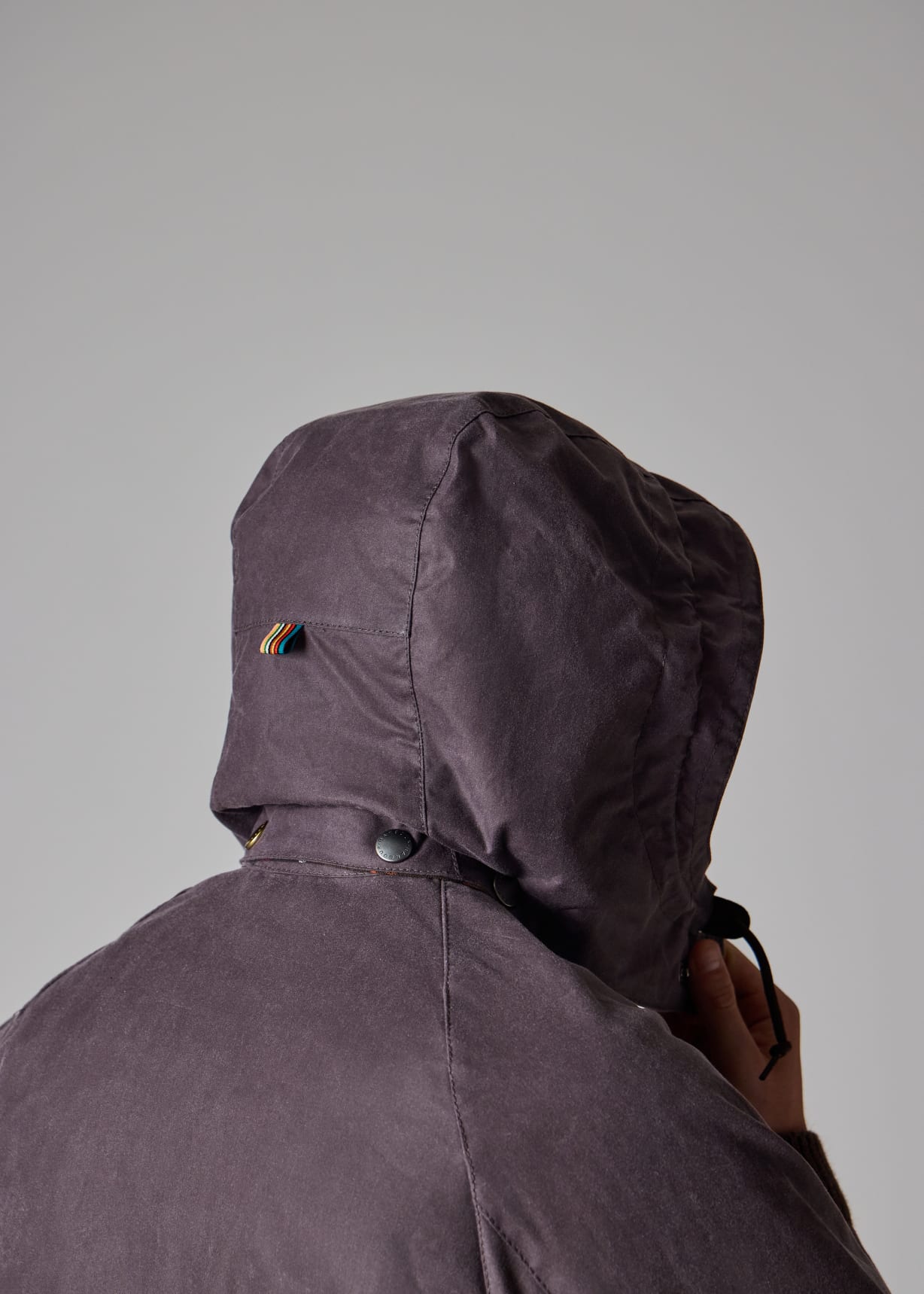 Paul Smith loves Barbour - Grey Lilac Waxed Hood