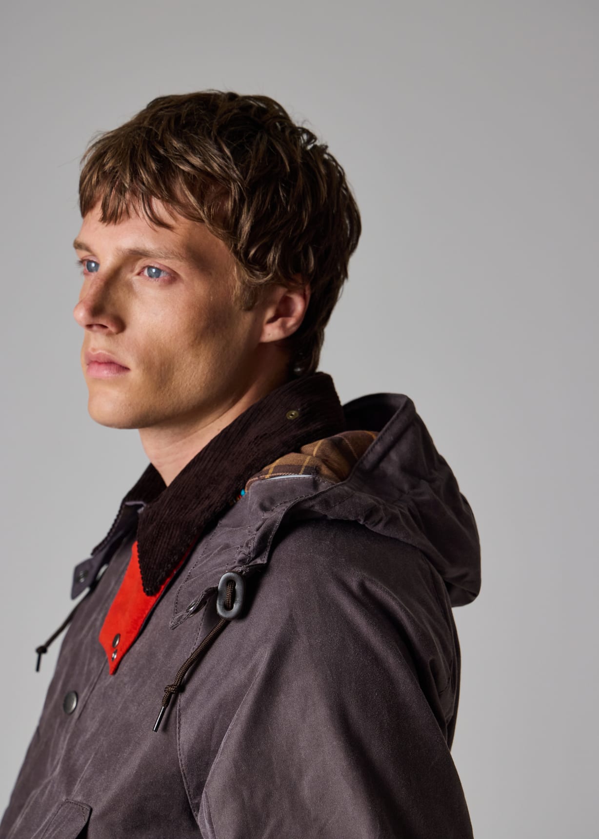 Paul Smith loves Barbour - Grey Lilac Waxed Hood