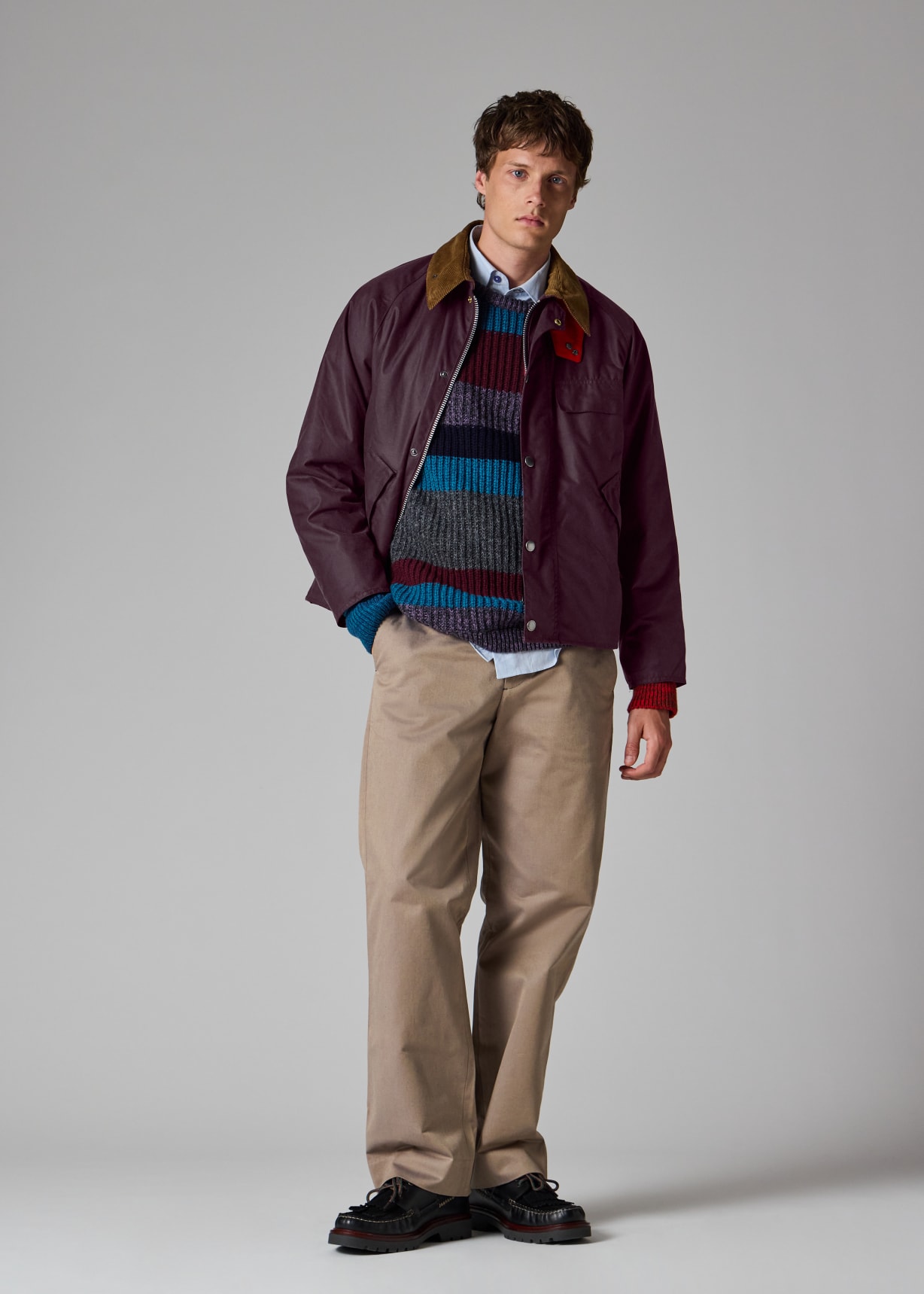Paul Smith loves Barbour - Grape Transport Wax Jacket
