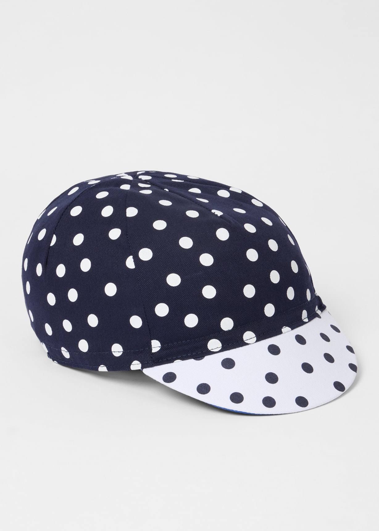 Navy Polka Dot Cycling Cap