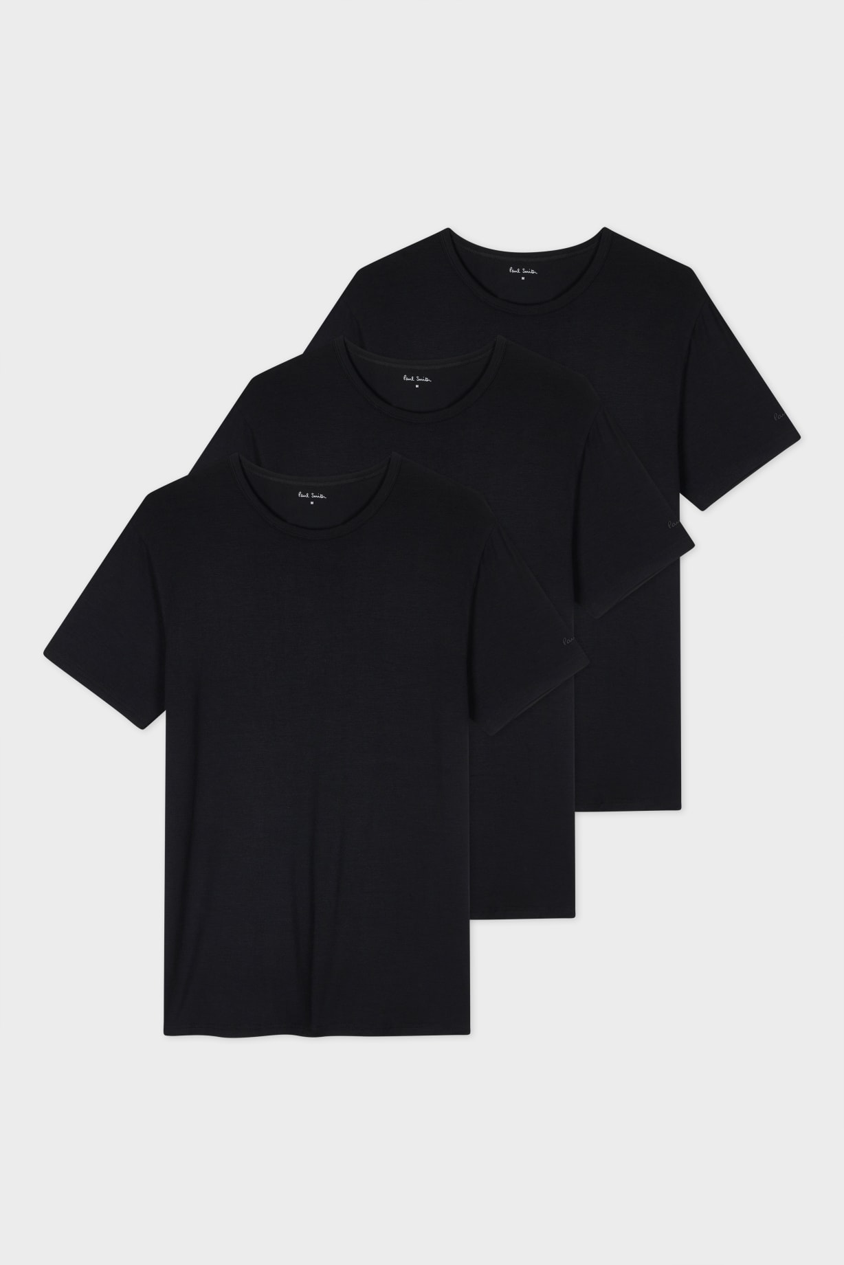Men's Black Modal Lounge T-Shirts Three Pack