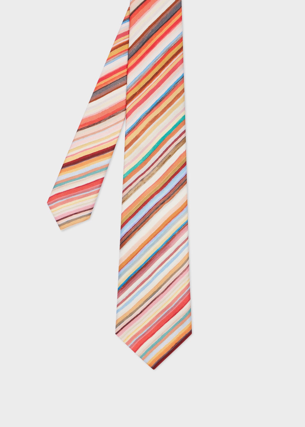 'Painted Signature Stripe' Silk Tie