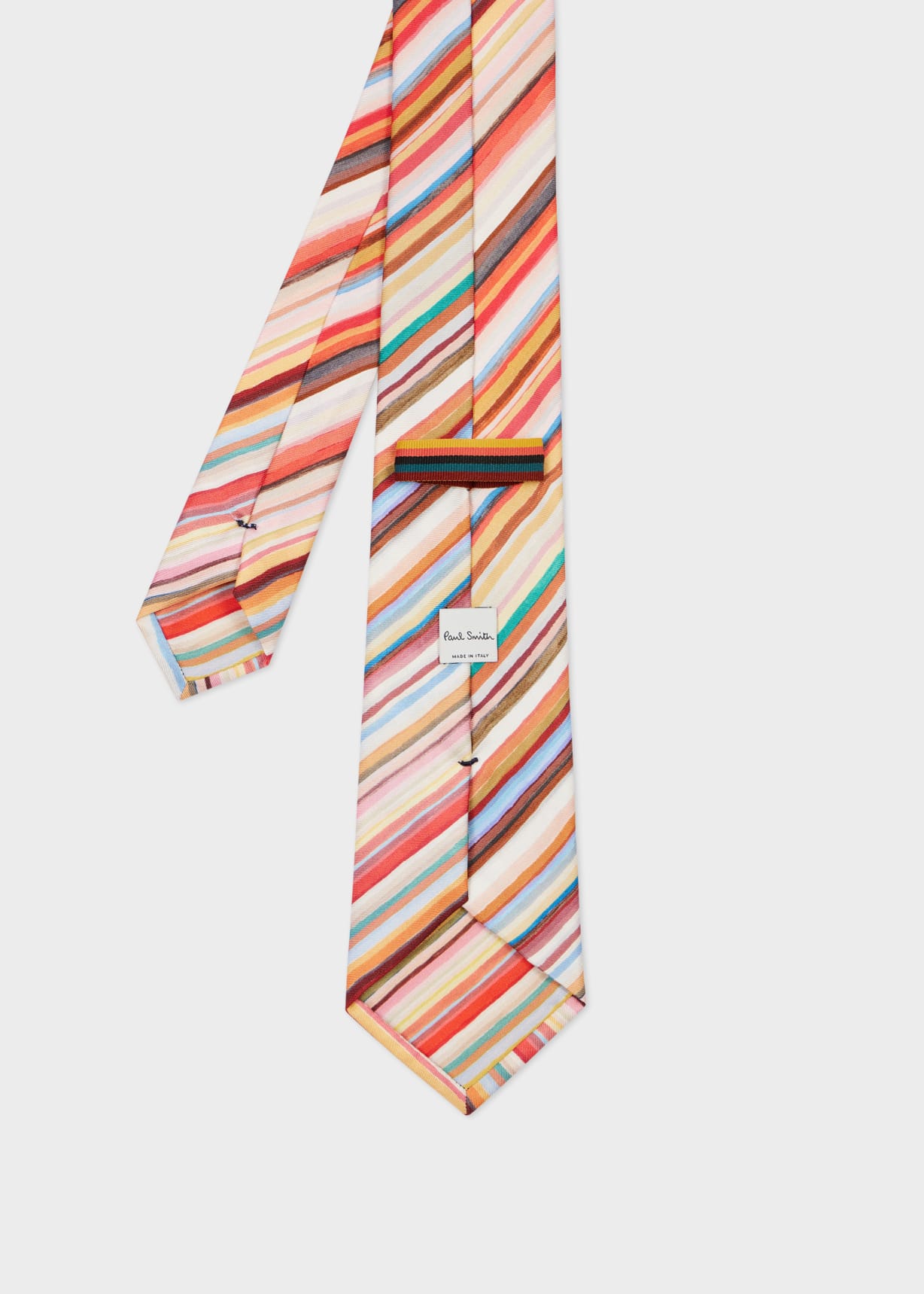 'Painted Signature Stripe' Silk Tie