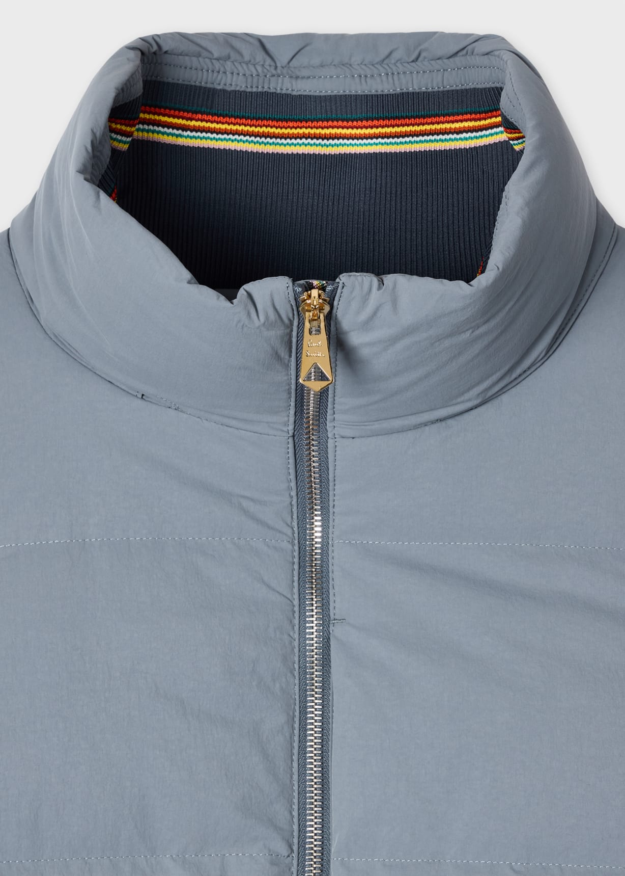 Men's Light Blue Down Jacket with Detachable Hood