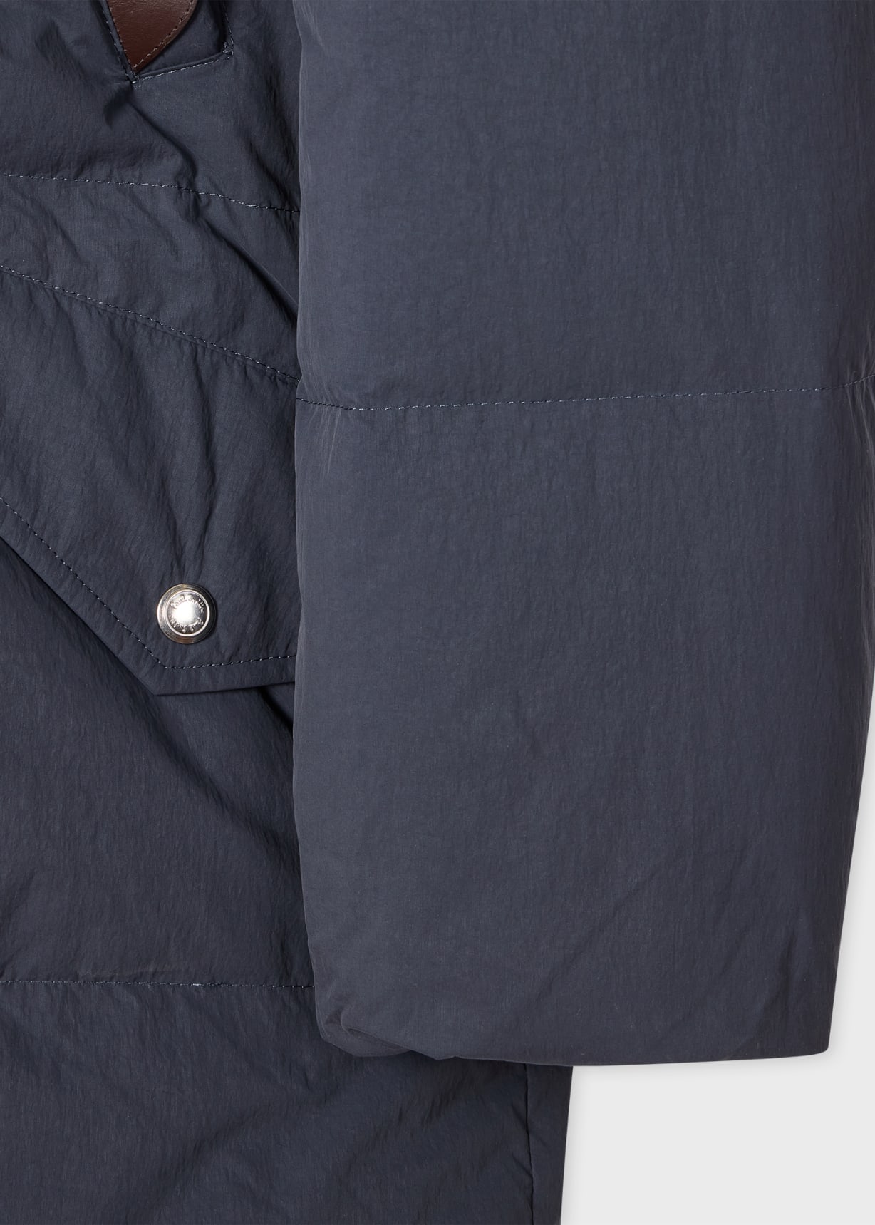Parka Long Homme en Duvet Bleu Marine avec Capuche Amovible