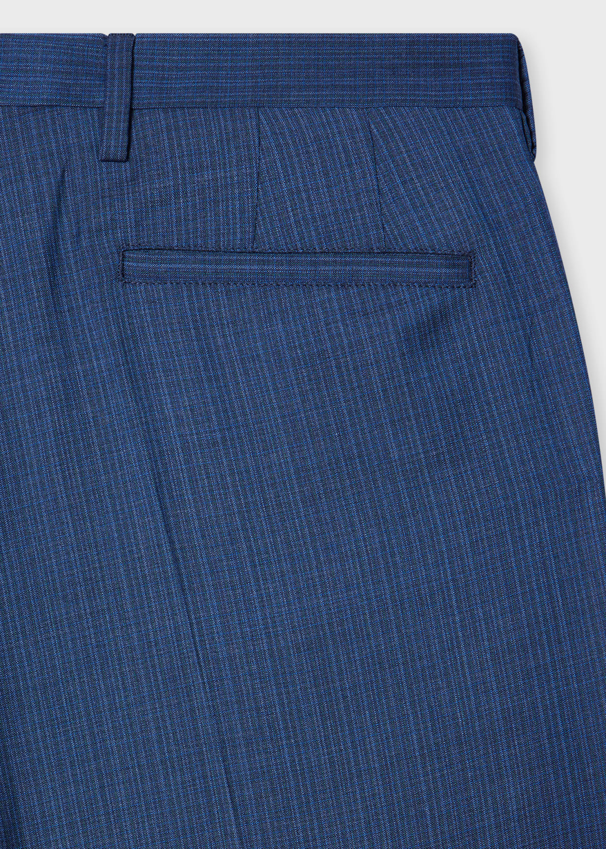 Men's Navy Blue Check Wool Suit