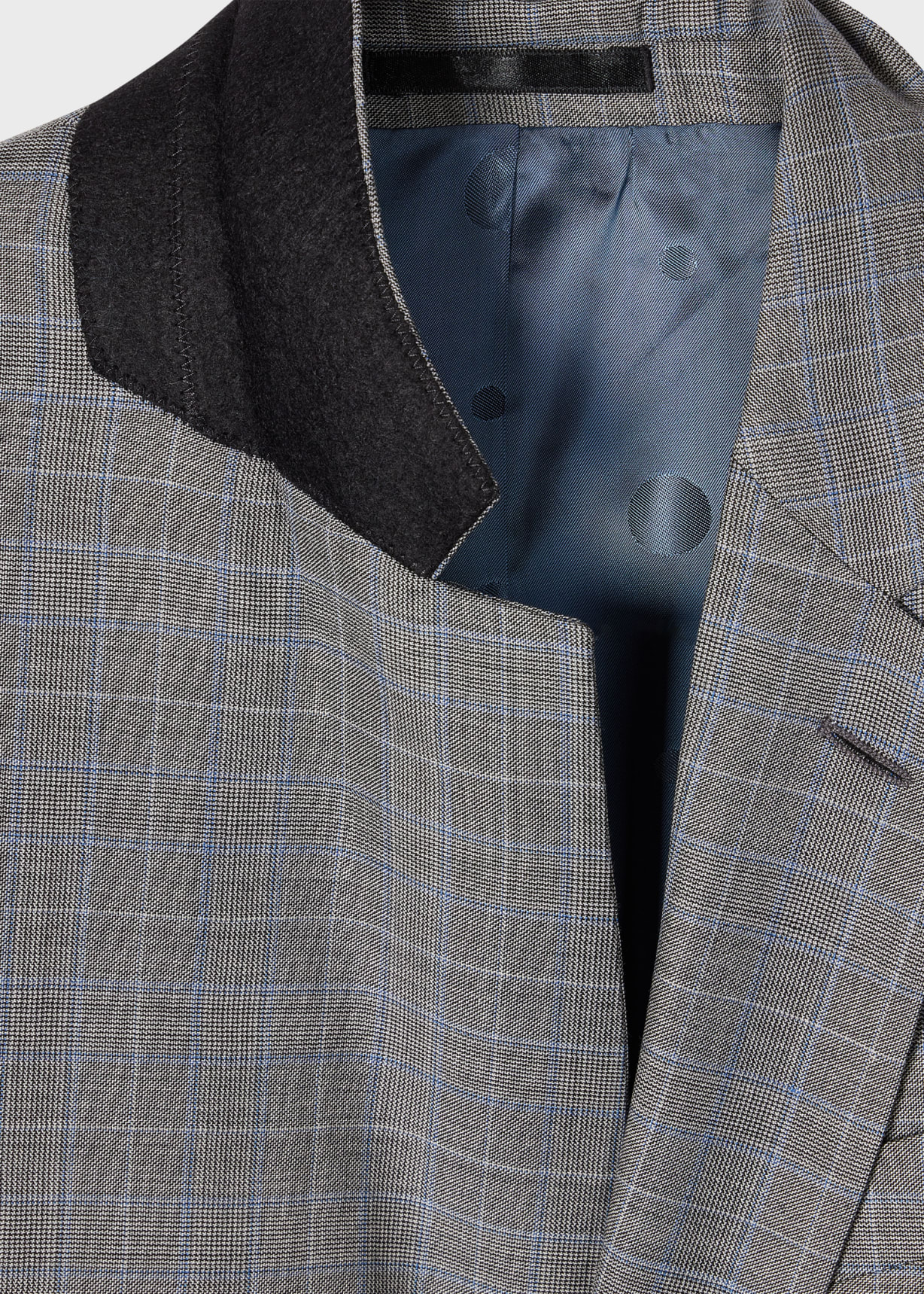 The Soho - Tailored Fit Grey Check Wool Suit