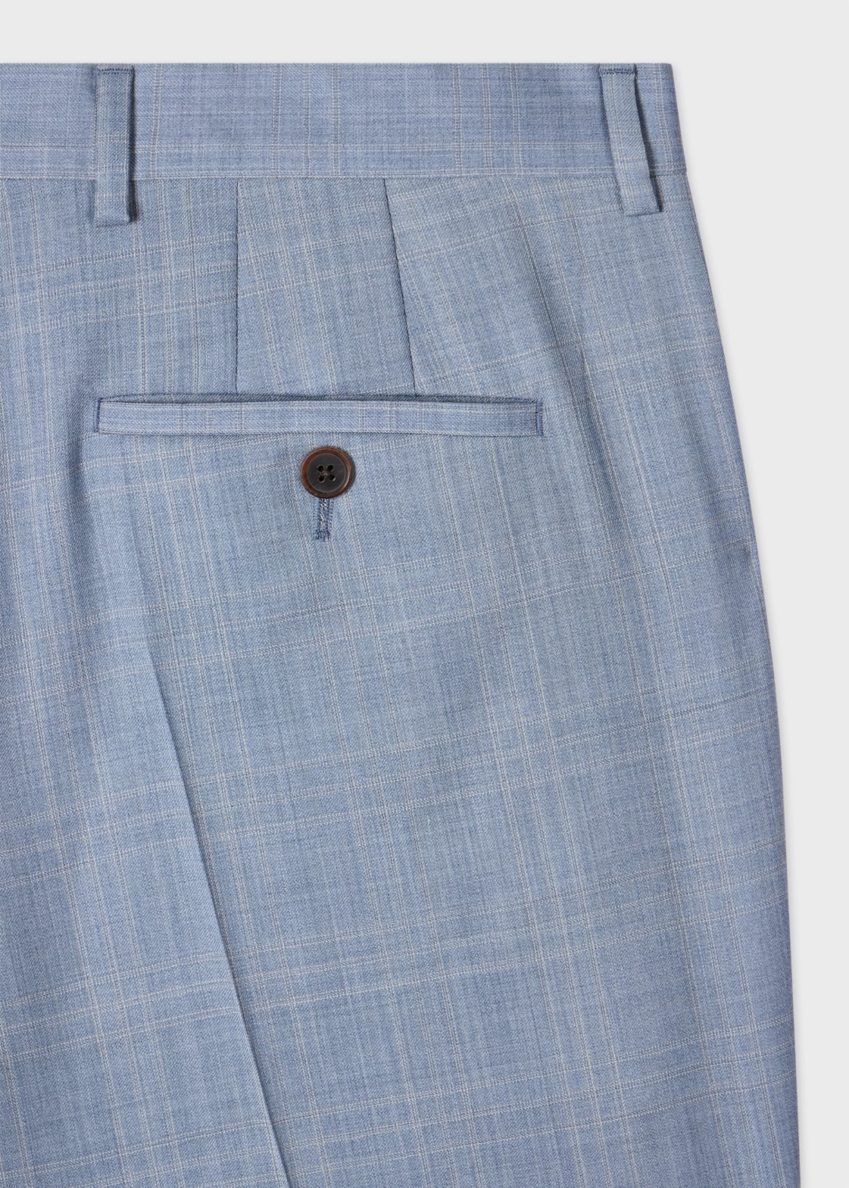 The Soho - Tailored-Fit Light Blue Check Wool Suit