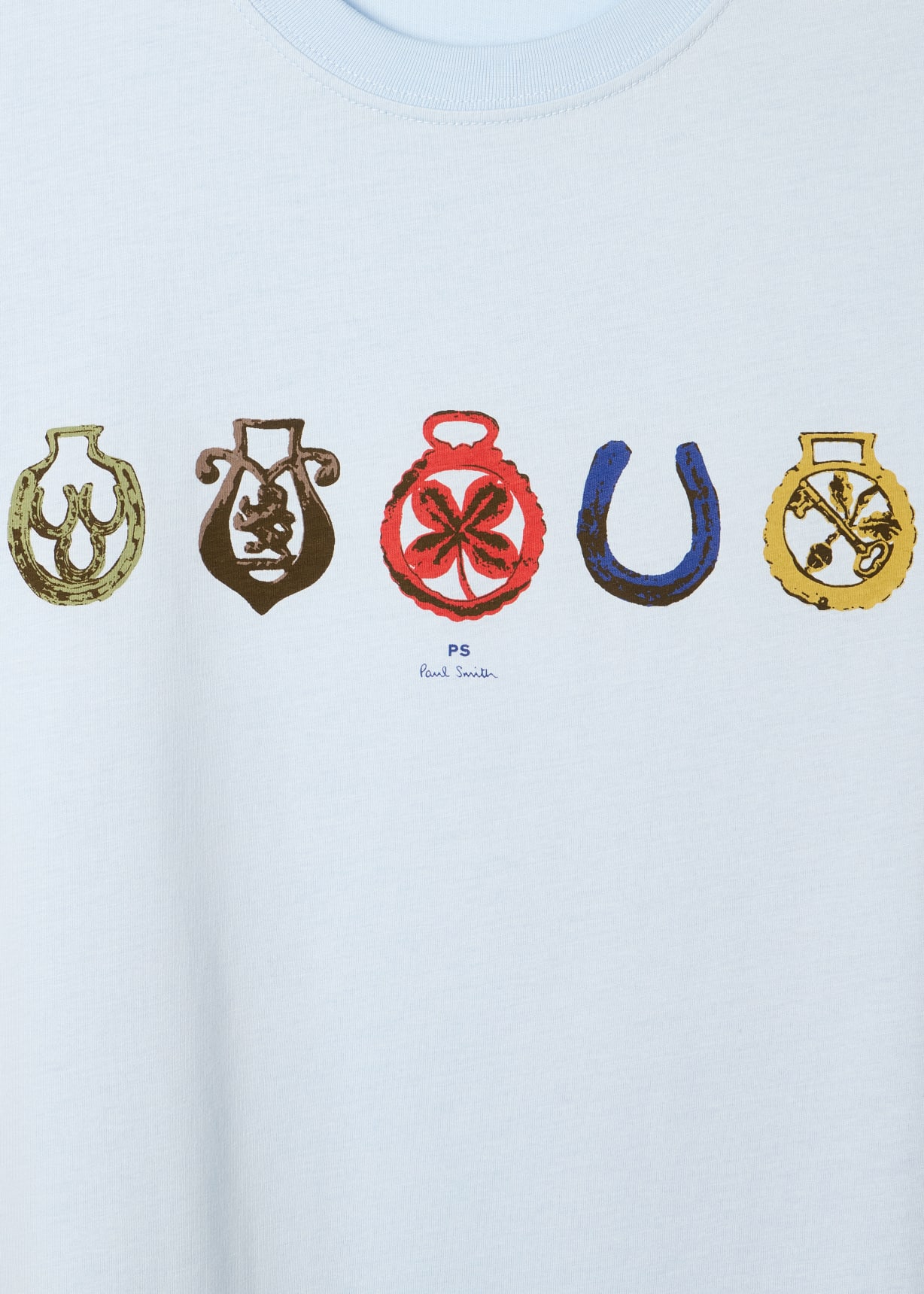 Men's Sky Blue 'Lucky Charms' Print T-Shirt