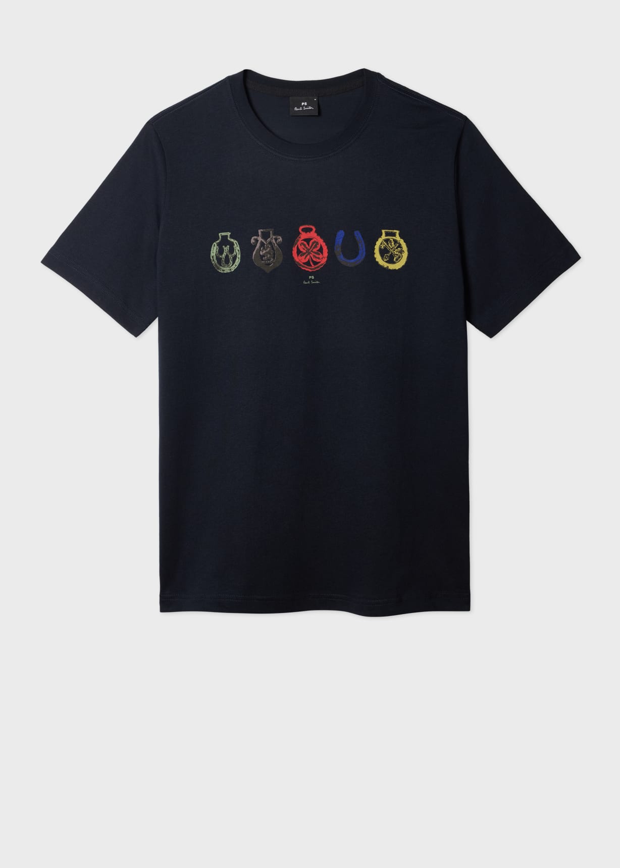 Men's Navy 'Lucky Charm' Print T-Shirt
