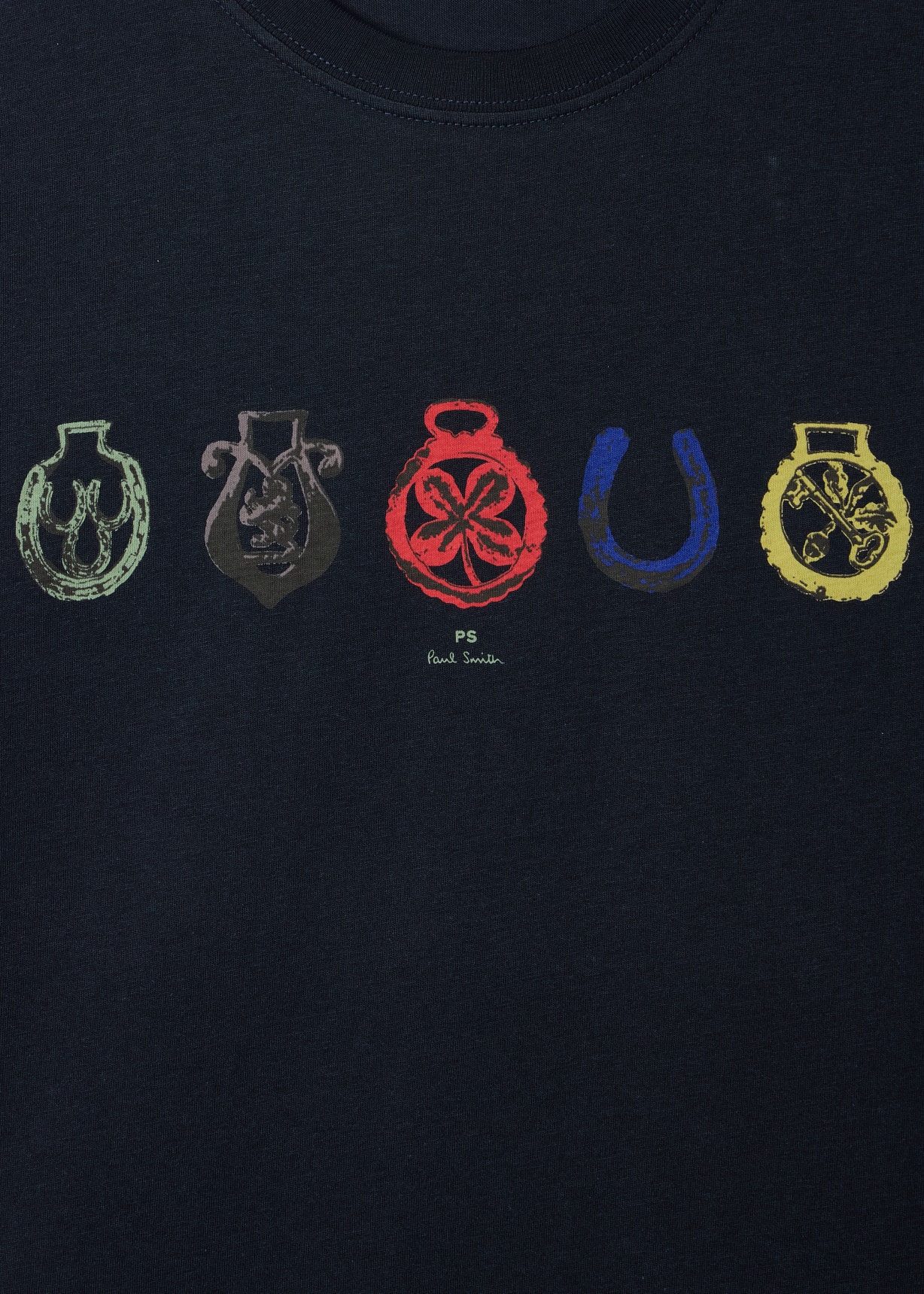 Men's Navy 'Lucky Charm' Print T-Shirt