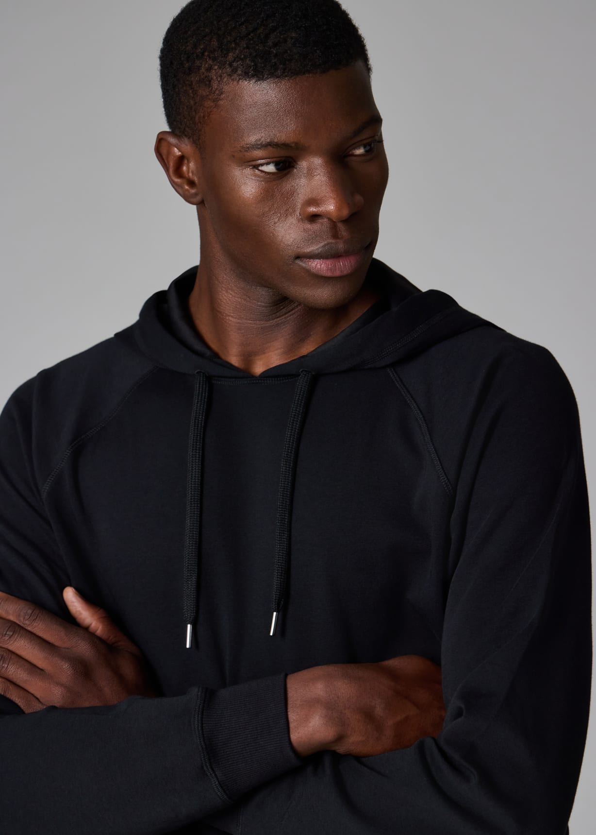 Black Cotton-Blend 'Artist Stripe' Hoodie