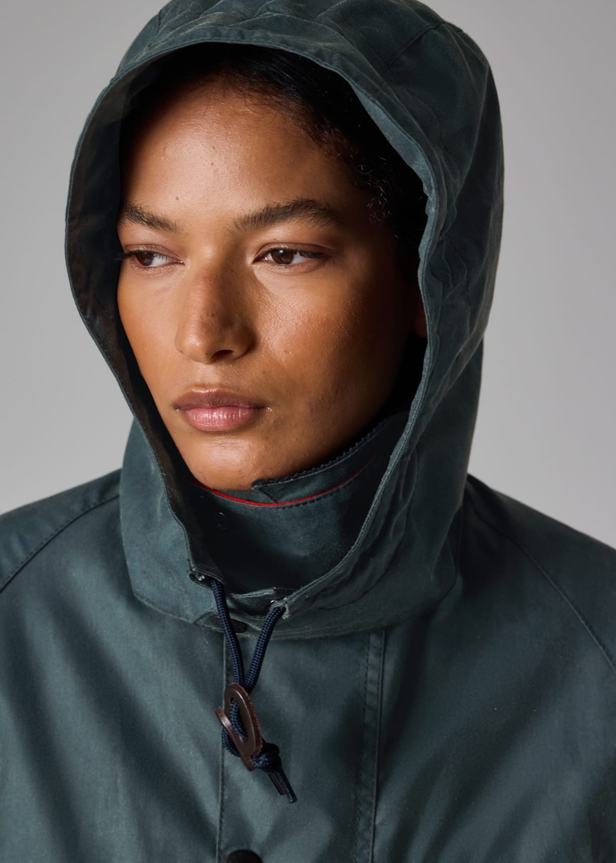 Paul Smith loves Barbour - Dark Slate Waxed Hood