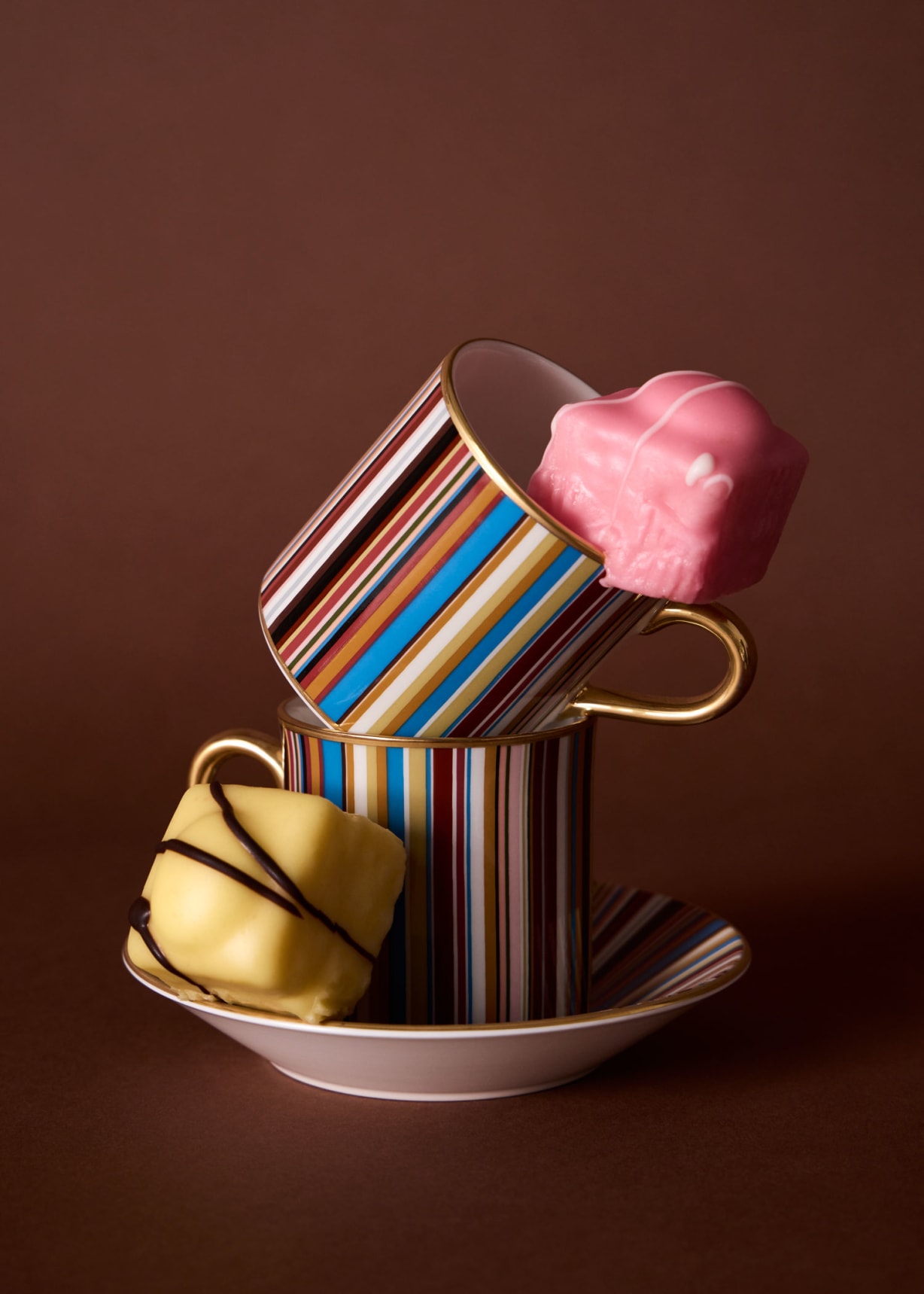 Our Made in England Signature Stripe Espresso Cup and Saucer