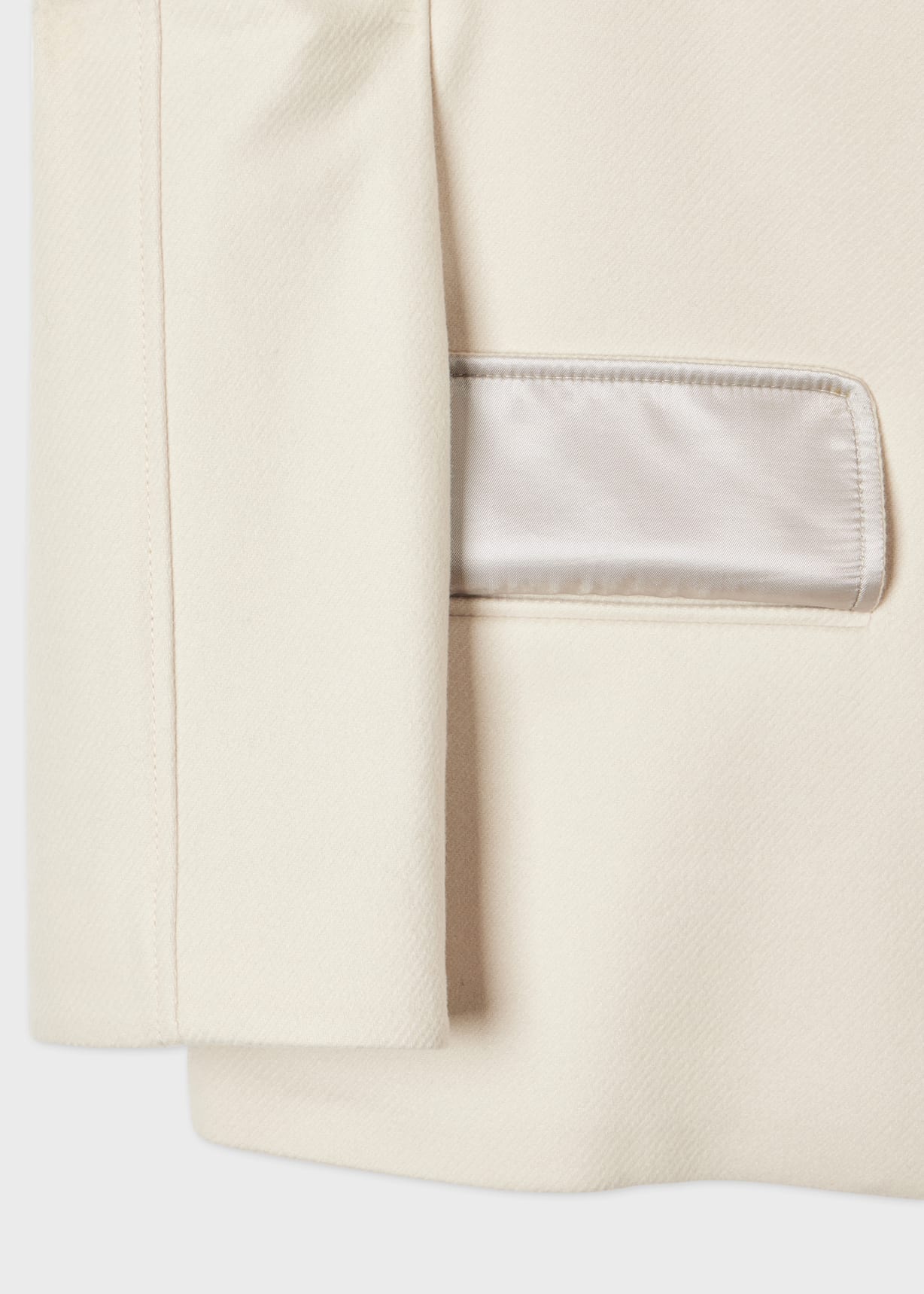 Women's Wool-Blend Cream Short Jacket