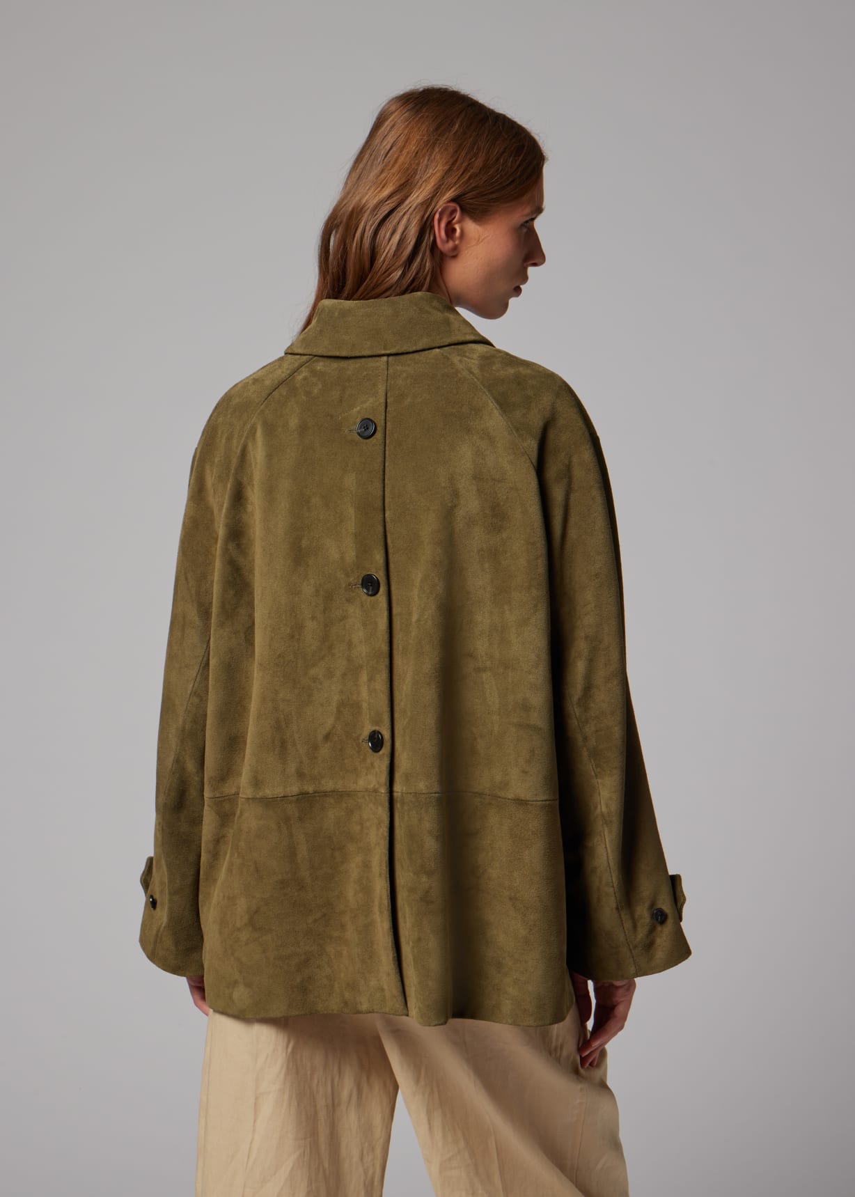 Women's Olive Suede Swing Jackets Paul Smith