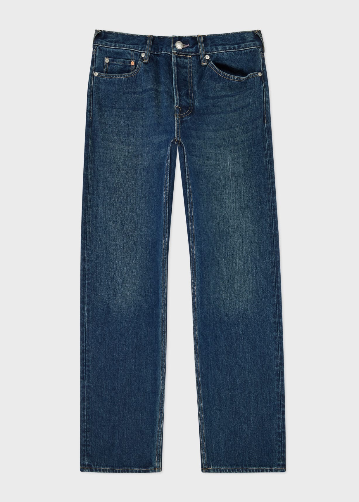 Men's Straight-Fit Dark-Wash Jeans